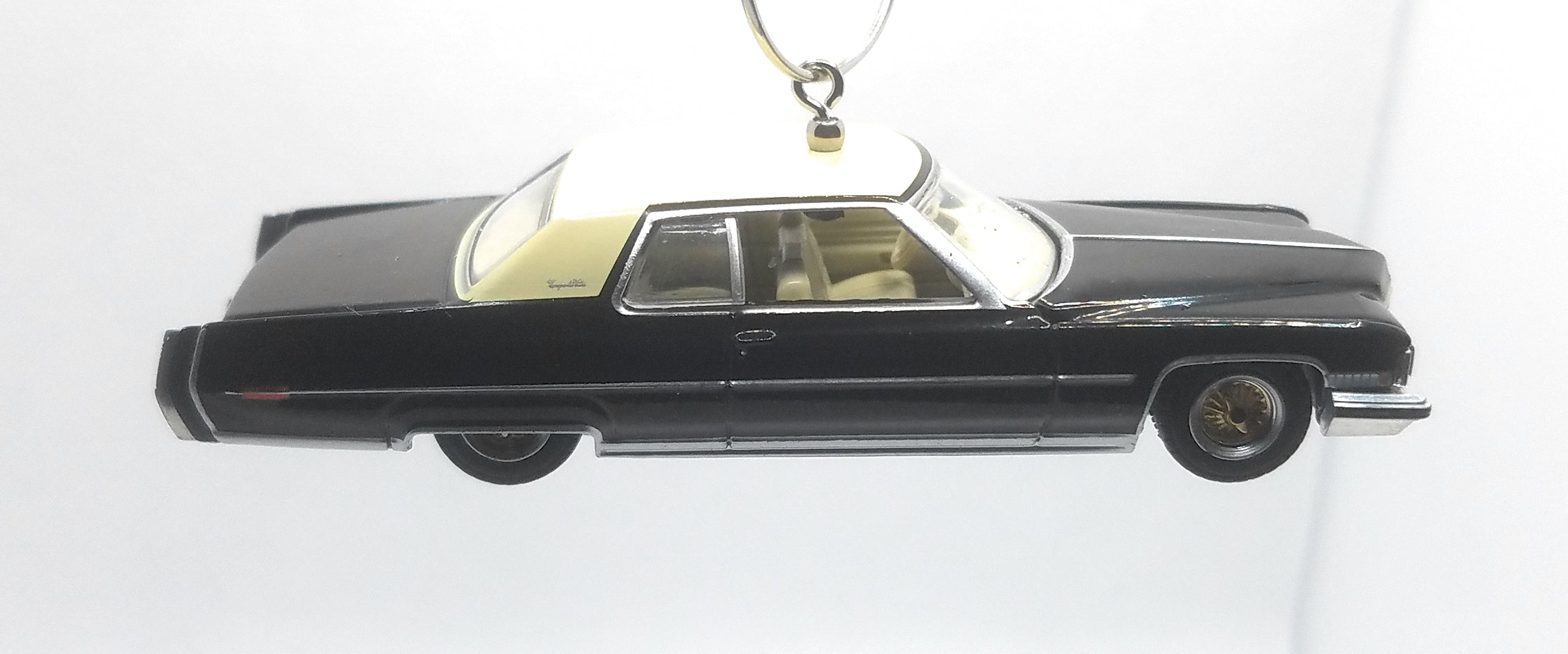 Christmas Ornament for 1973 Cadillac Coupe Deville Lowrider Black White ...
