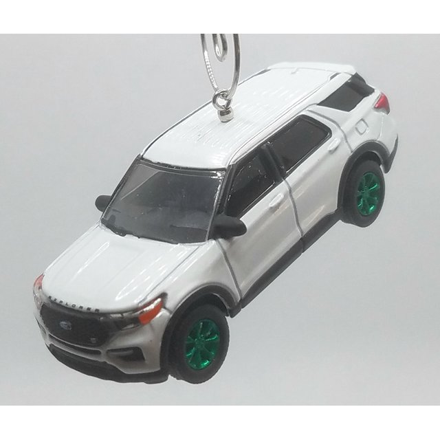 Christmas Ornament for 2022 Ford Explorer ST White Black Gree Rims LMT ...