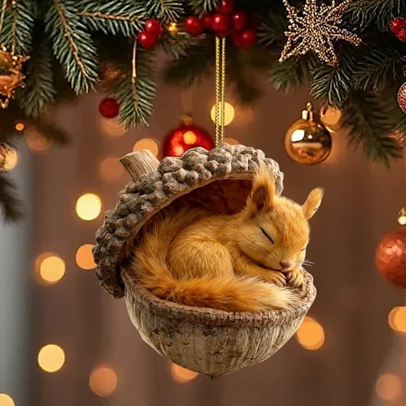 Christmas Ornament with Tree Hole Design, 2D Flat Acrylic Pendants for ...
