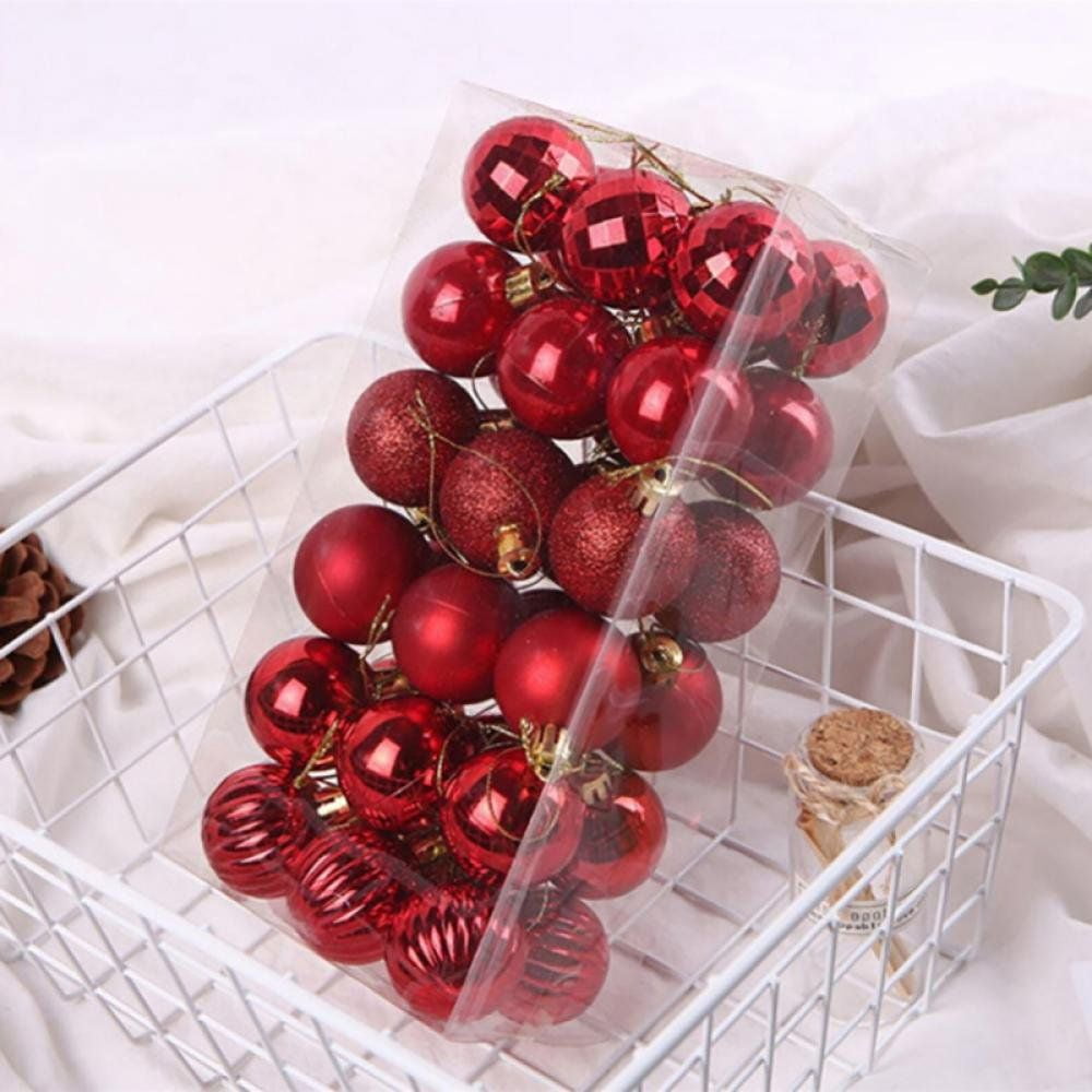 Christmas Ornaments 36-Pack Christmas Ball Ornaments with Strings ...