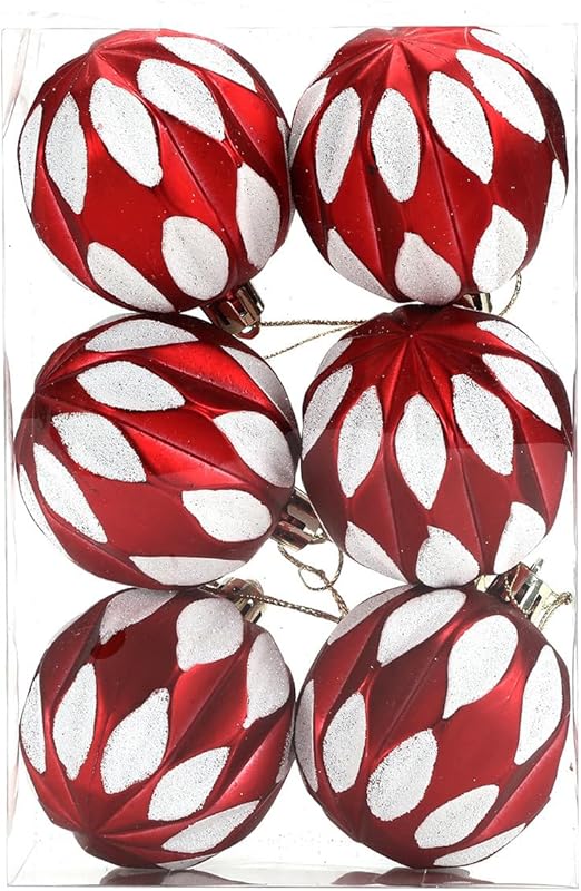 Christmas Ornaments 6pcs 60mm – KUCASI Shatterproof Hanging Balls ...