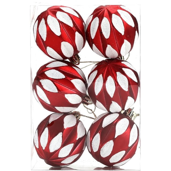 Christmas Ornaments 6pcs 60mm – KUCASI Shatterproof Hanging Balls ...