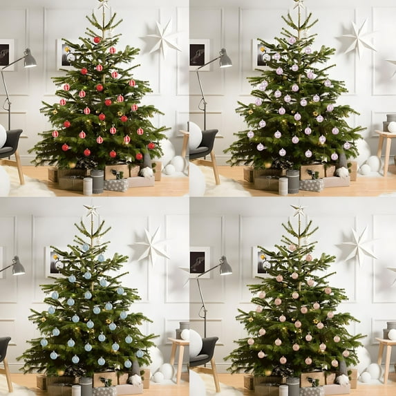 Christmas Ornaments Balls, Christmas Ball Set 12pcs/6cm Christmas Tree ...