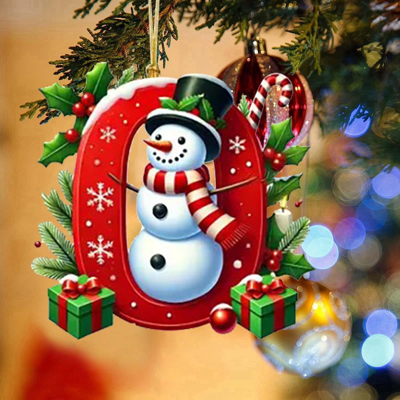 Christmas Ornaments Bulk Alphabet Christmas Ornaments,2D 26 Letter ...