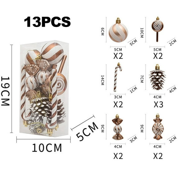 Christmas Ornaments Candy Theme Glittery Christmas Candy Ornaments Set ...