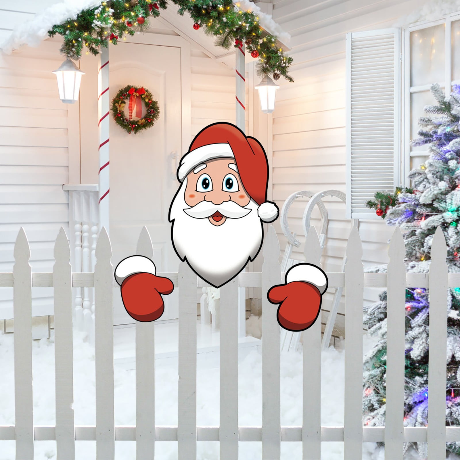 Christmas Ornaments Clearance!Giyblacko Christmas Fence Peeker Santa ...