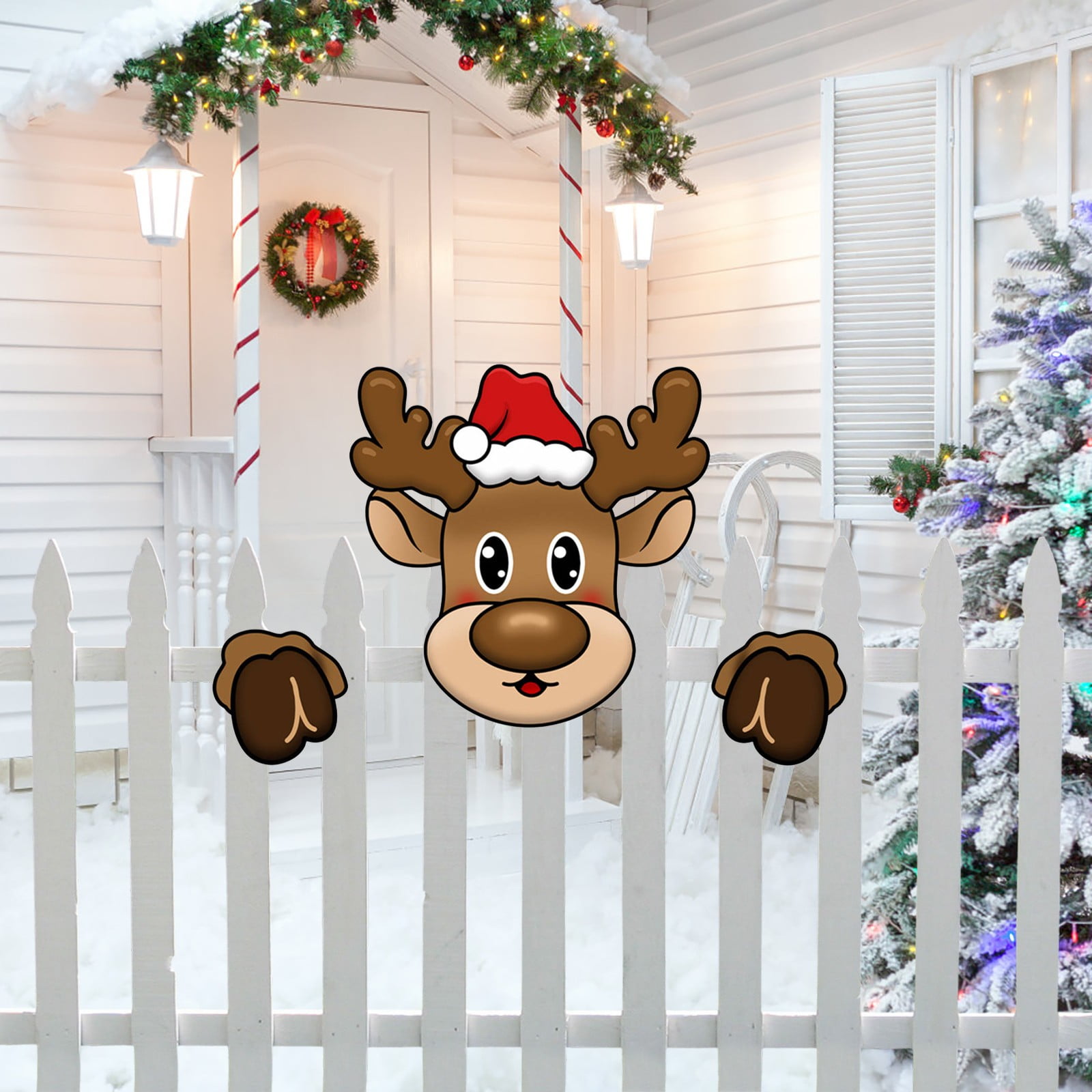 Christmas Ornaments Clearance!Giyblacko Christmas Fence Peeker Santa ...