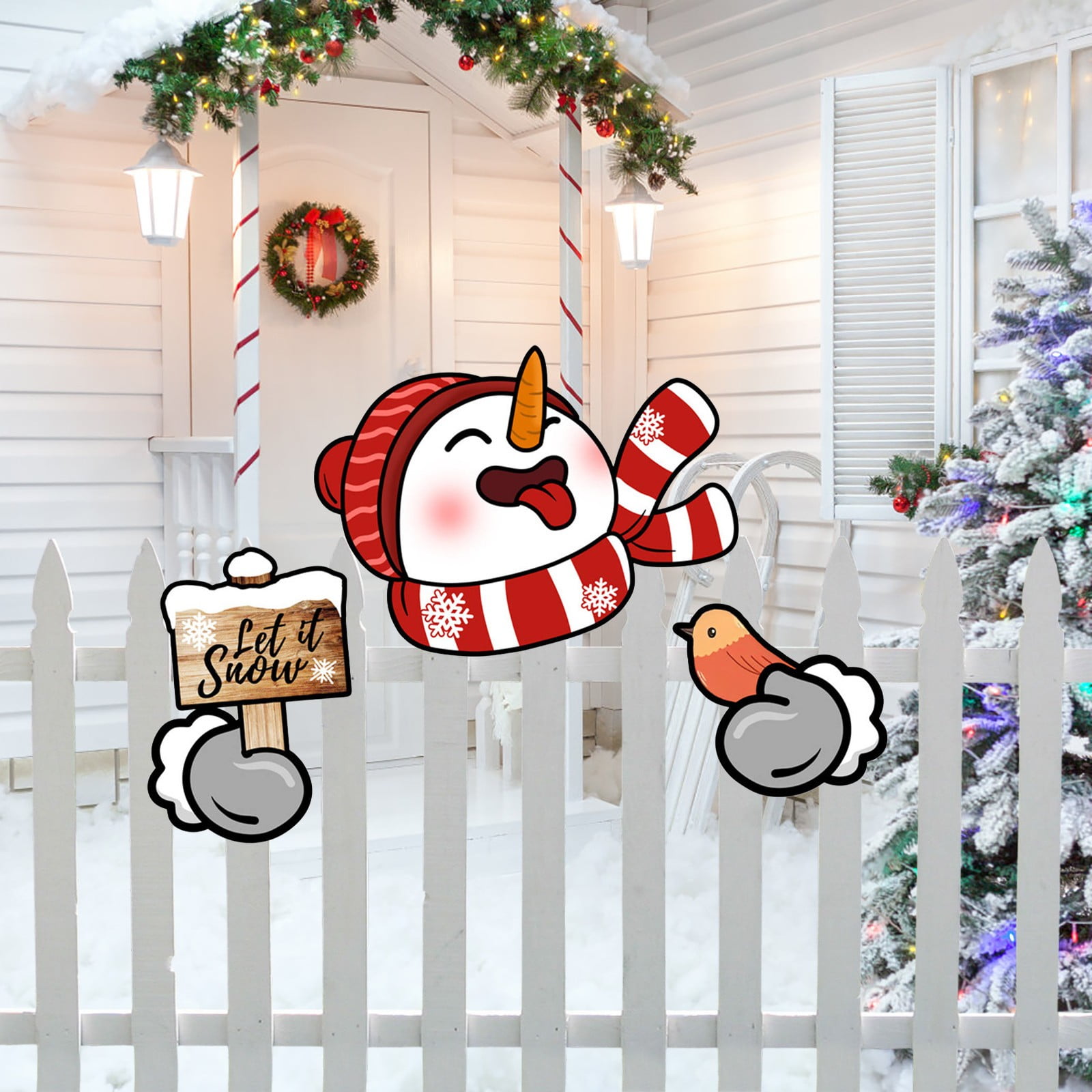 Christmas Ornaments Clearance!Giyblacko Christmas Fence Peeker Santa ...