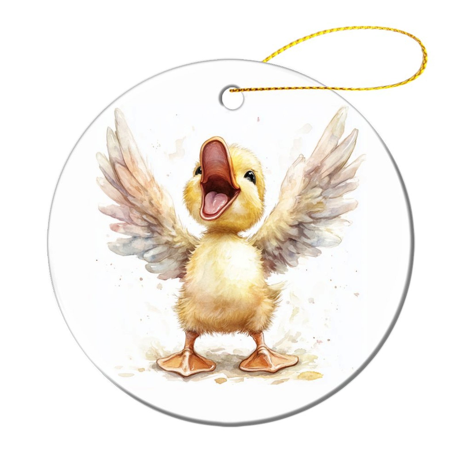 Christmas Ornaments Cute Duck Gifts Christmas Decor Ceramic Ornament ...