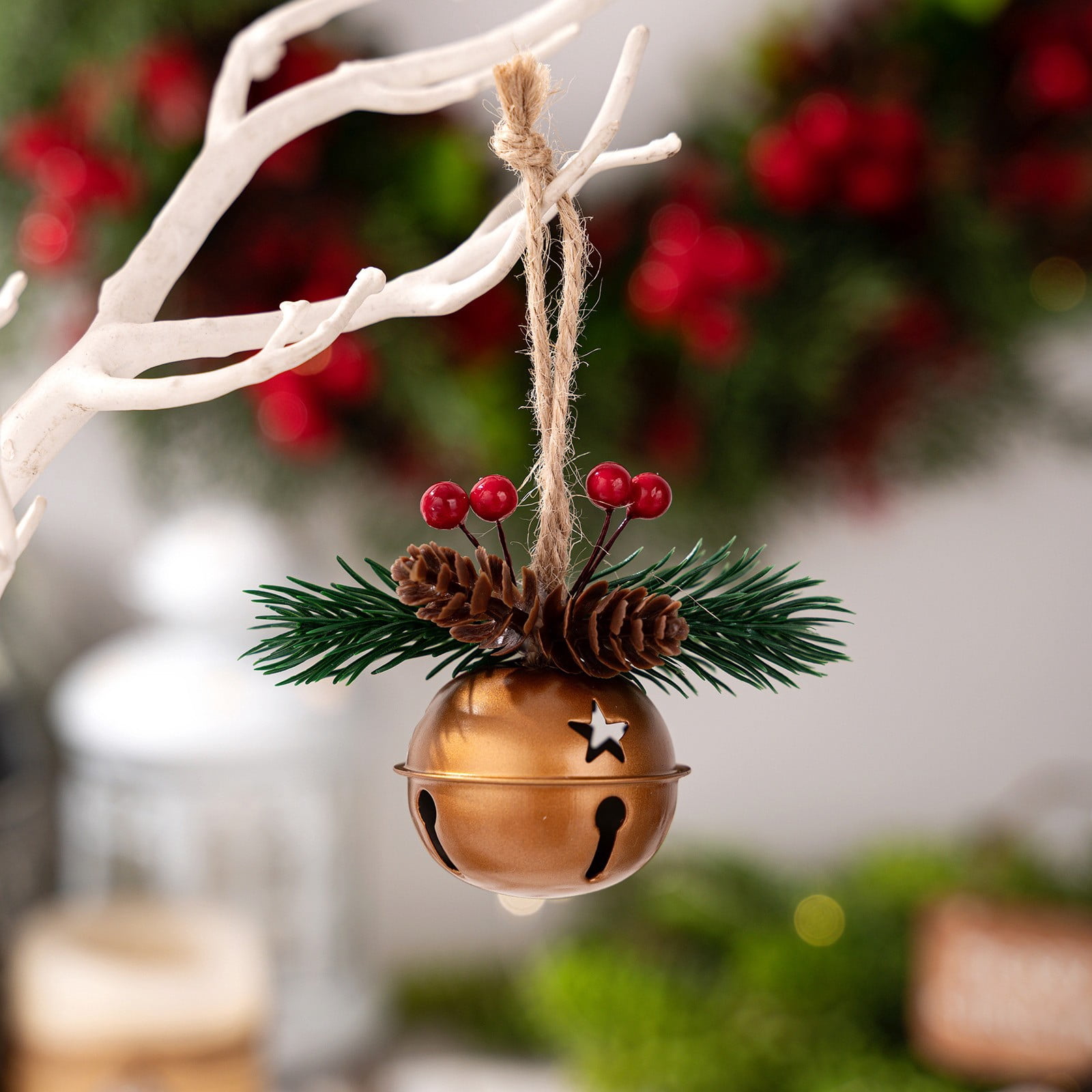 Christmas Ornaments, Holiday Bells, Iron Christmas Tree Pendants with ...