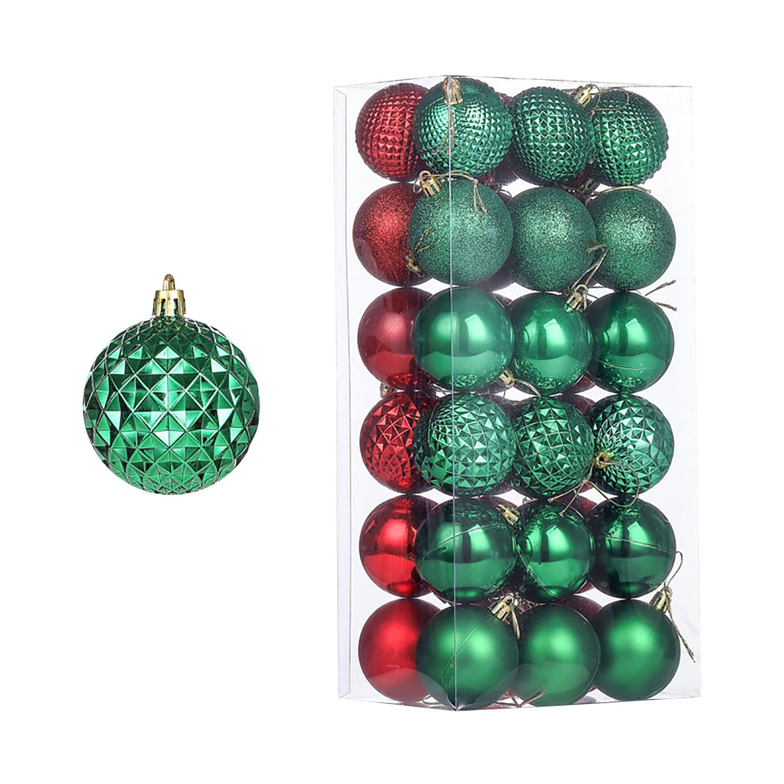 Christmas Ornaments, Holiday Decorations, 36-Piece Electroplated ...