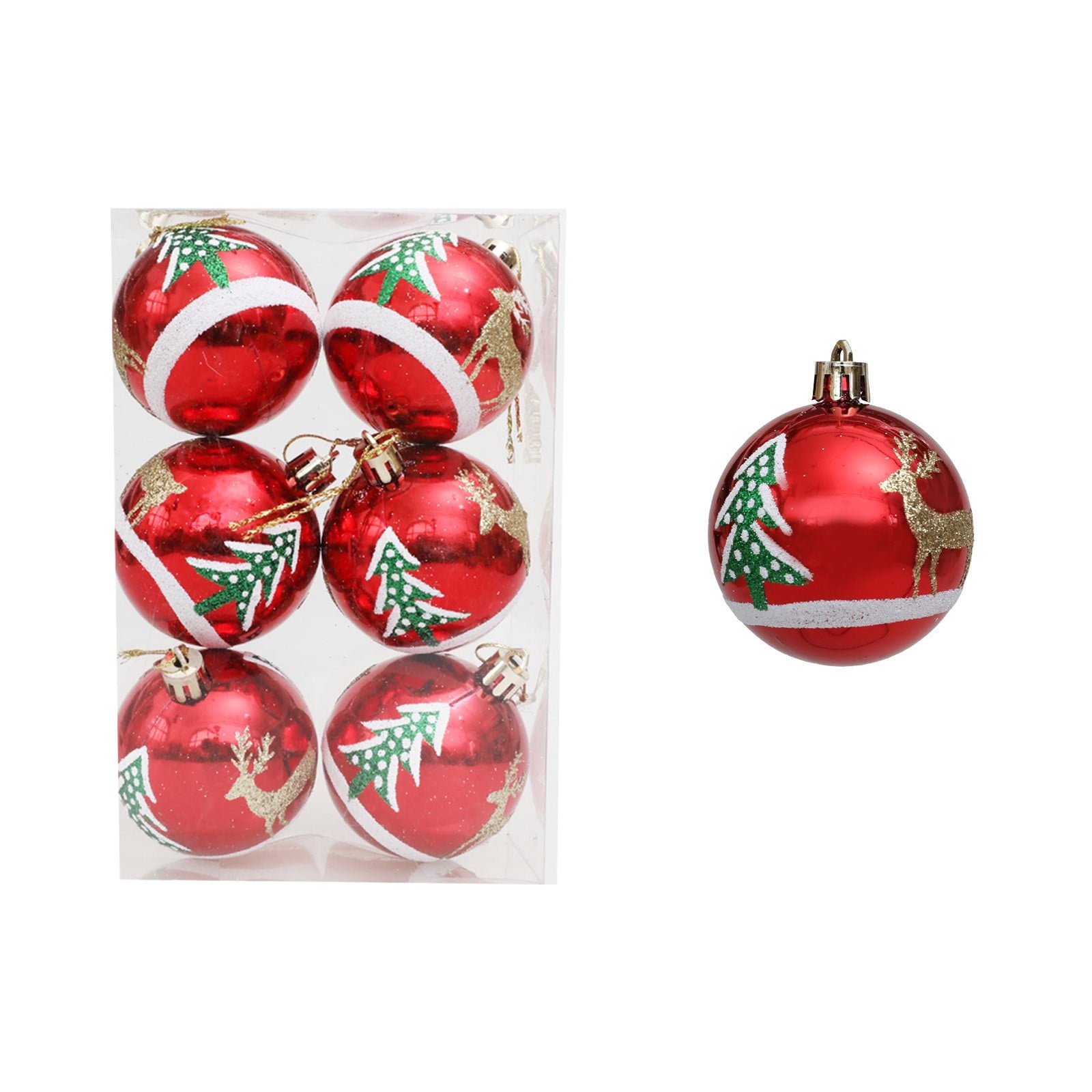 Christmas Ornaments, Holiday Decorations, 6 Pcs Multicolor Christmas ...