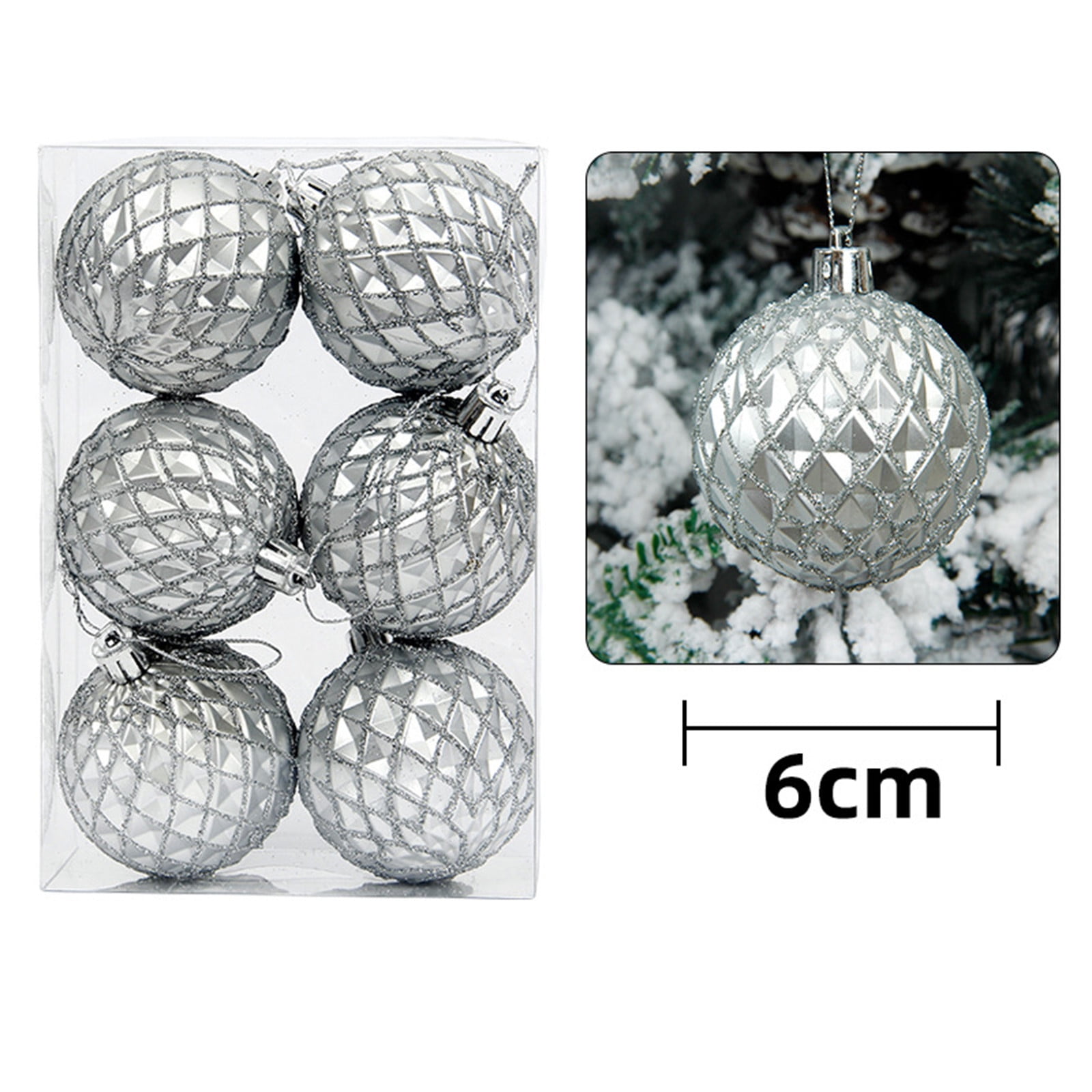 RXMEKW Christmas Ornaments Holiday Sphere Decorations, Unbreakable ...