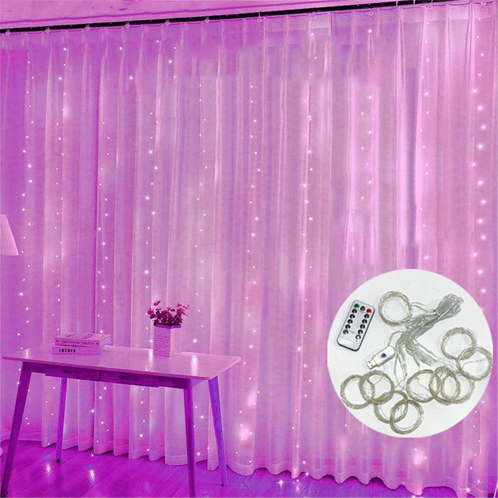 Christmas Ornaments Led Curtain Garland String Lights On Window Usb ...