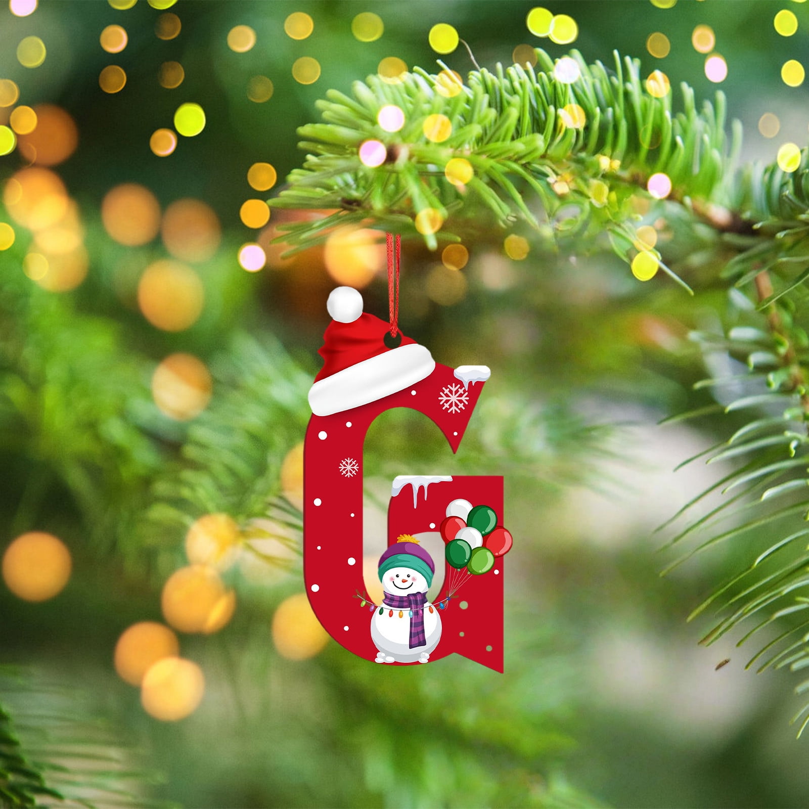 Christmas Ornaments Letter, 2026 Alphabet Ornaments for Christmas Tree ...