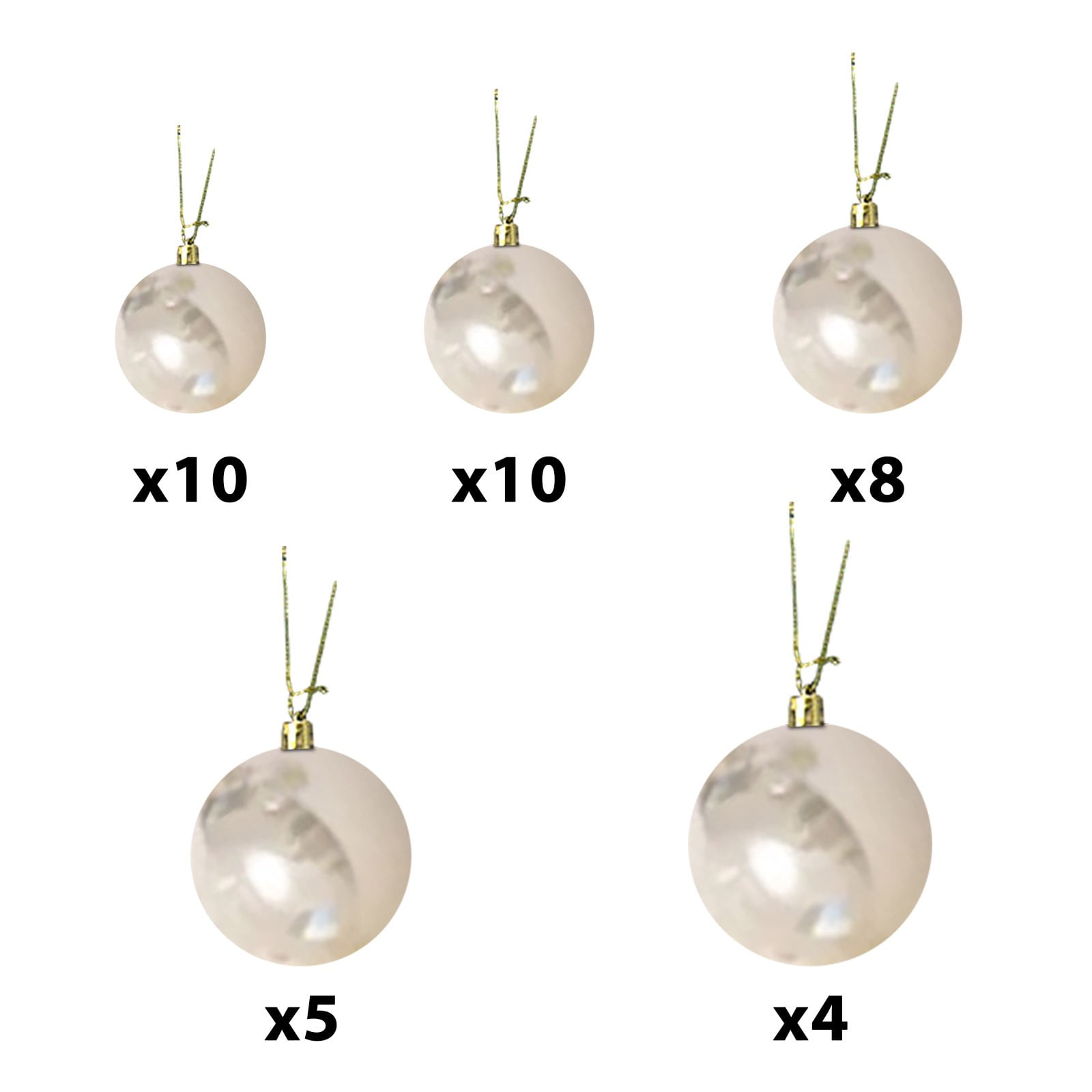 Christmas Ornaments, Pearl Christmas Ornaments, 37pcs Pearl Christmas ...
