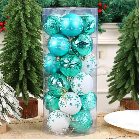 Christmas Ornaments Red 24 Pc Christmas Balls Gift Box Set Creatives ...