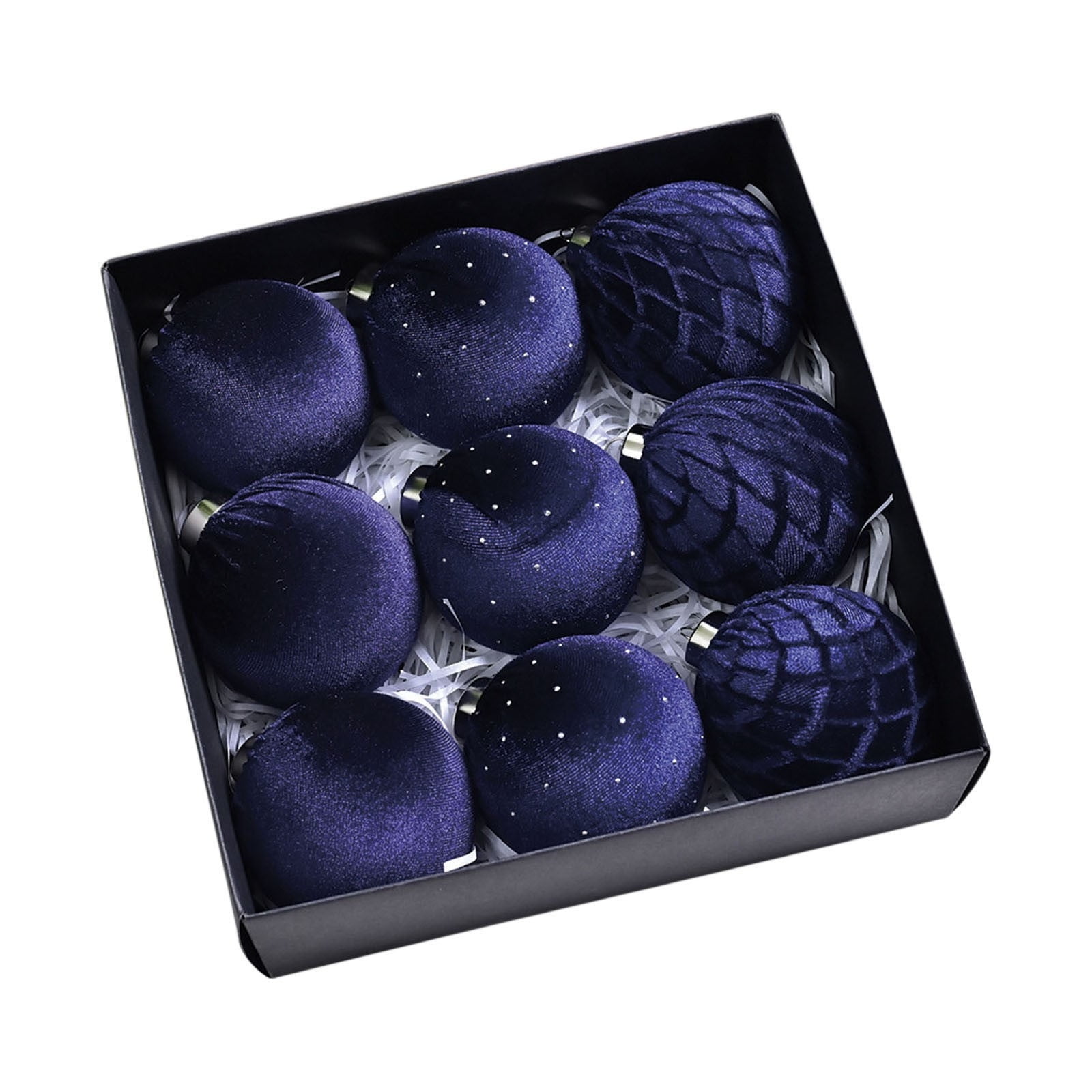 Christmas Ornaments Set 9 Pack | 8cm Painted Colorful Ball Decorations ...