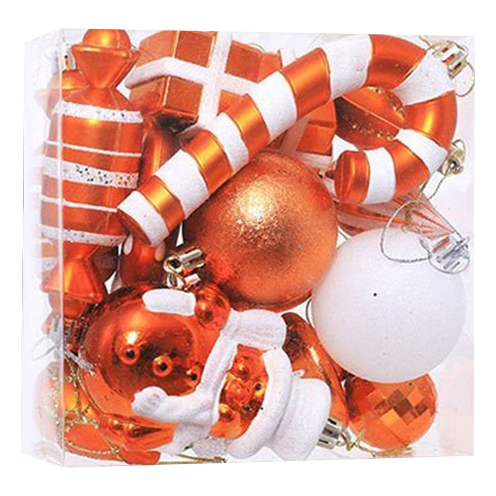 Christmas Ornaments Set of Plastic Baubles for Xmas Tree Holiday Decor ...