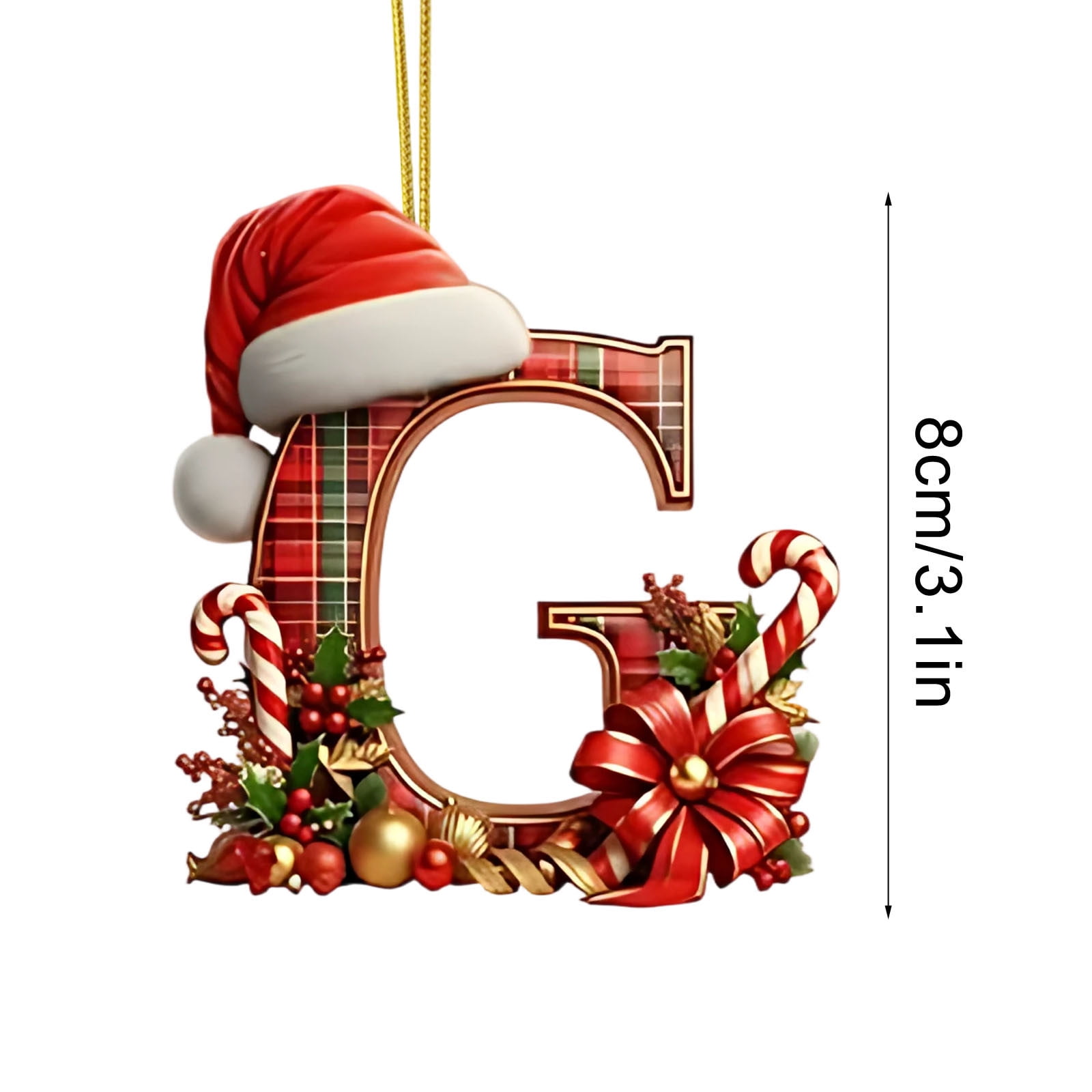 Christmas Ornaments For Tree 2D Acrylic Decorative Monograms Pendants ...