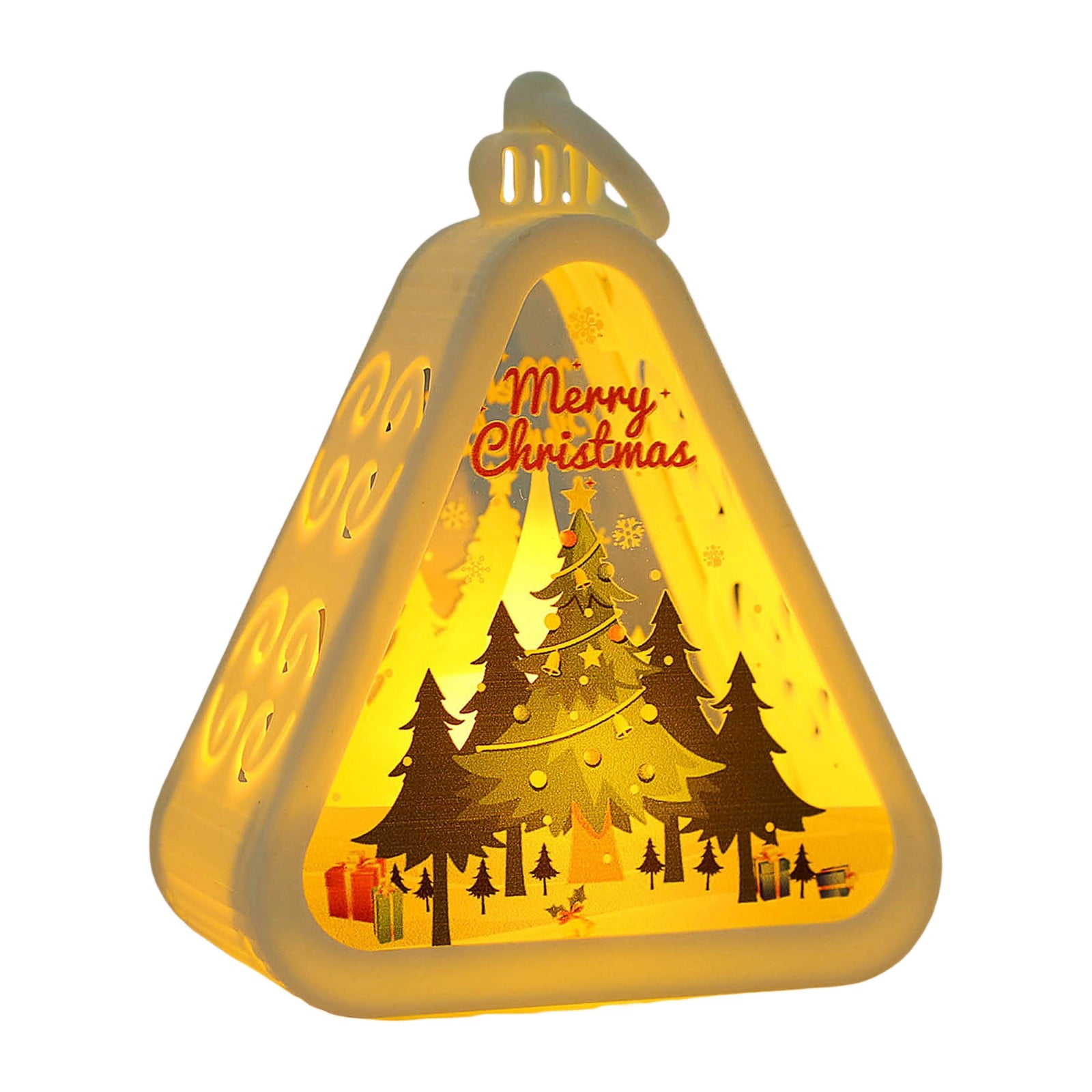 Christmas Ornaments, Vintage Night Lights-12 Pack Triangle Glowing ...