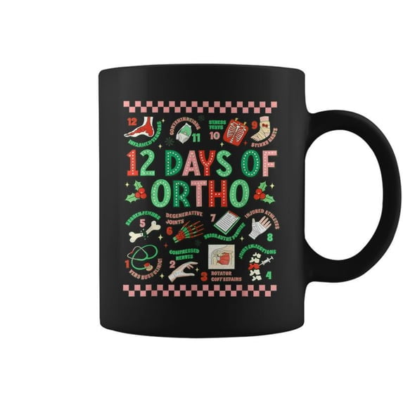 Christmas Orthopedic 12 Days Of Ortho Squad Xmas Coffee Mugs - Walmart.com