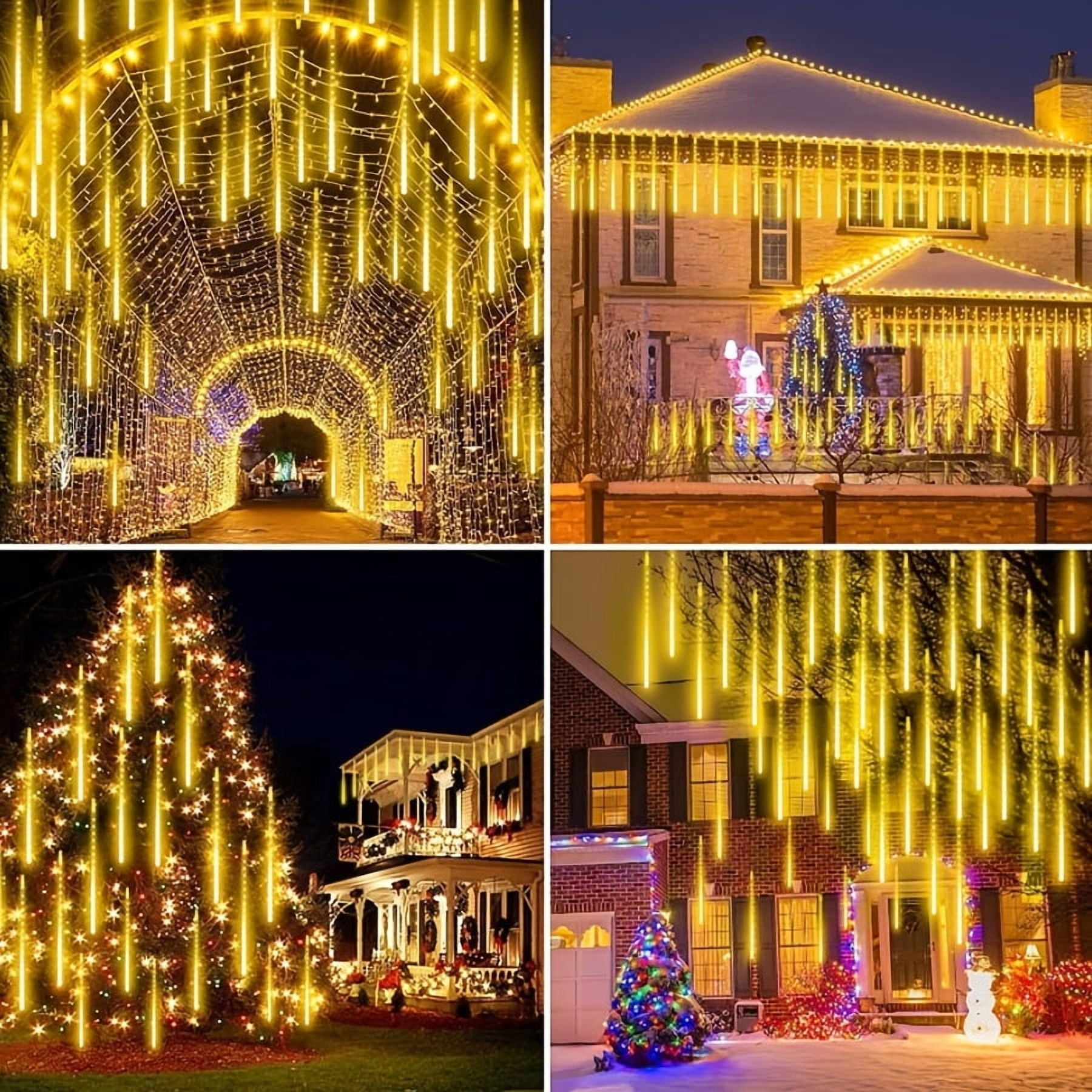 Christmas Outdoor LED Meteor Shower Lights - Snow Effect, Suitable for ...