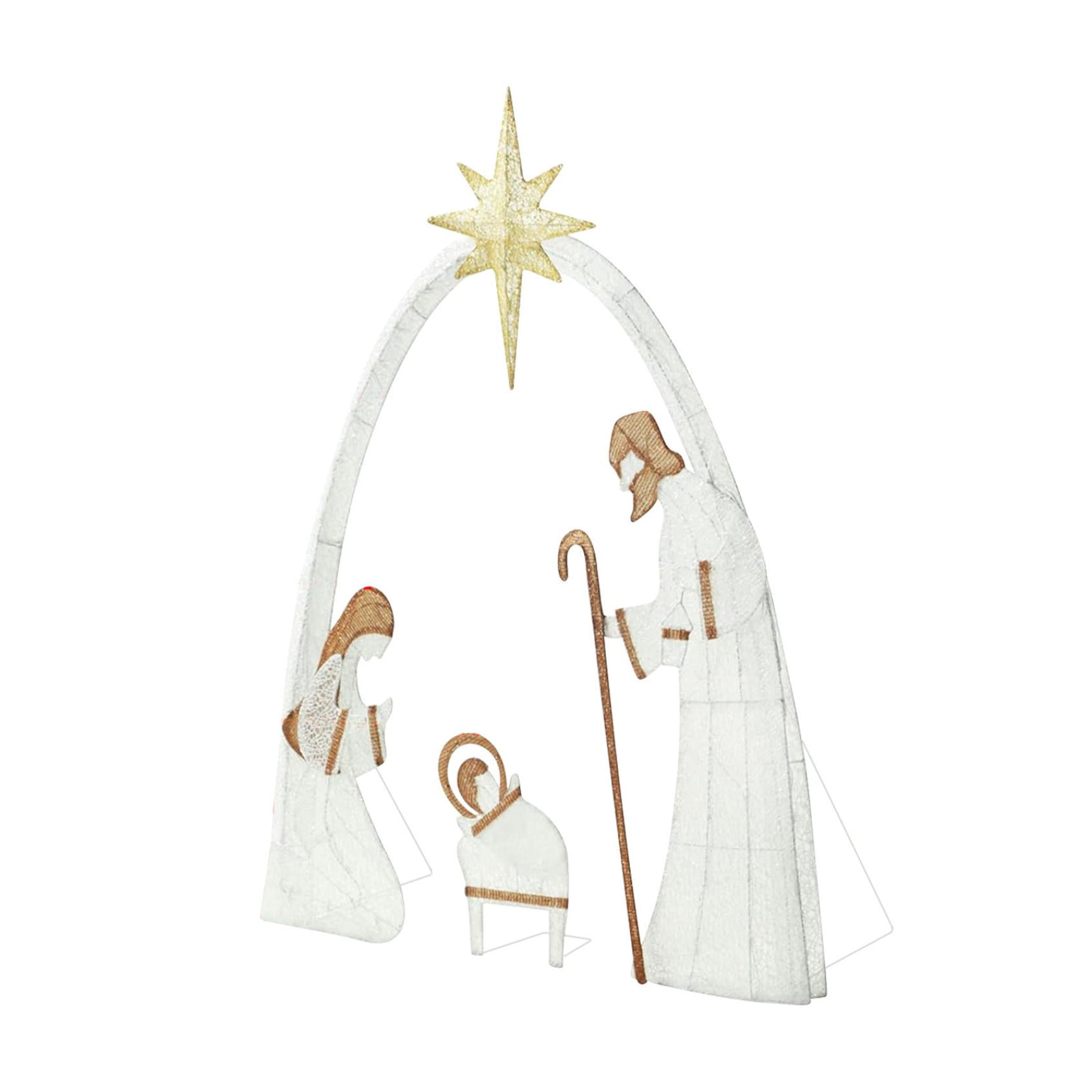 Christmas Outdoor Lighted Nativity Scene,Nativity Set Outdoor Lighted ...