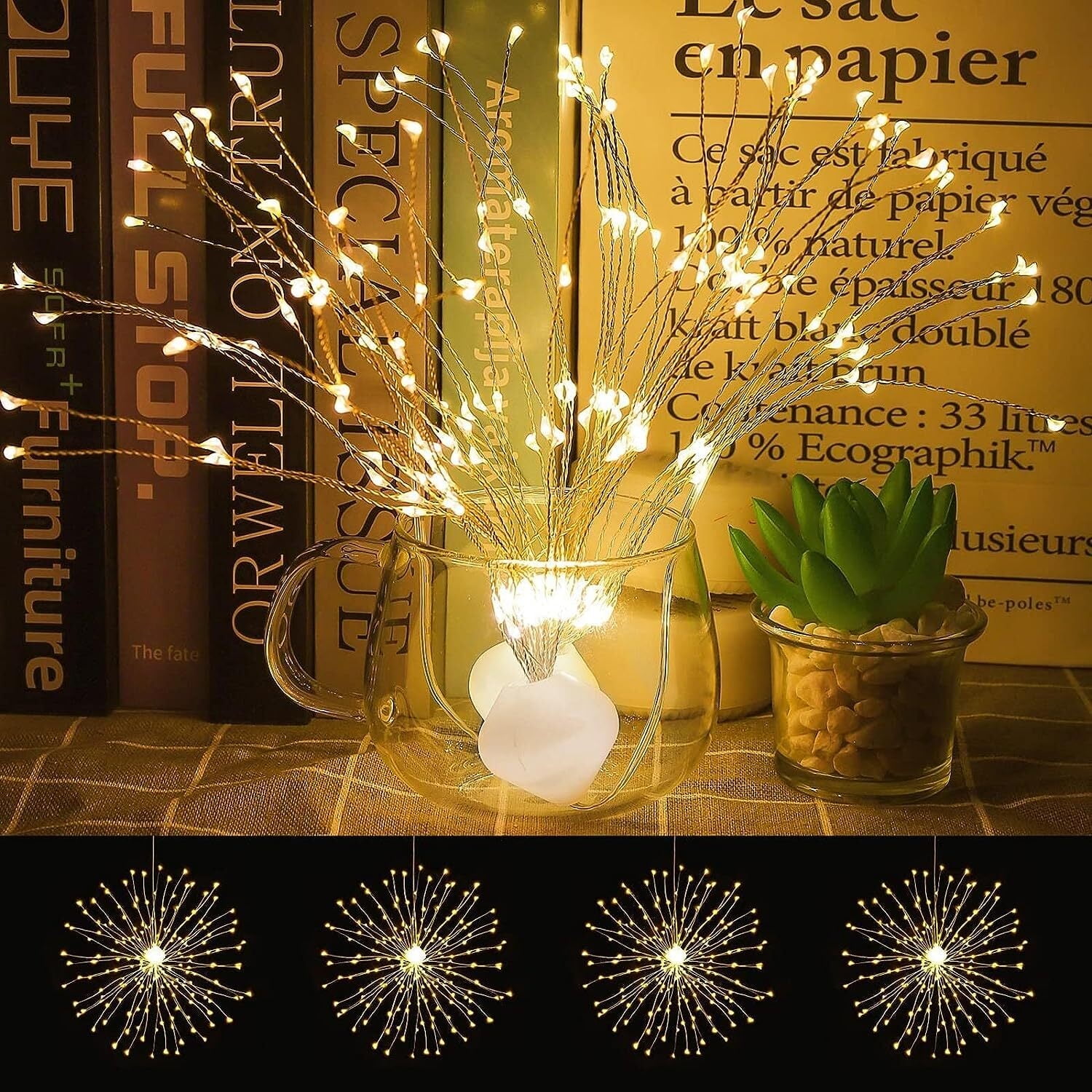 GoXteam Christmas Outdoor Firework Lights, 120 Led Firework Lights ...