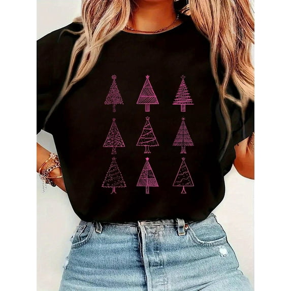 Christmas Outfit For Women Hot Pink Christmas Tree Collection Fashion ...