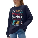 Christmas Oversized Sweaters Womens Funny Holiday Plus Size Ladies ...