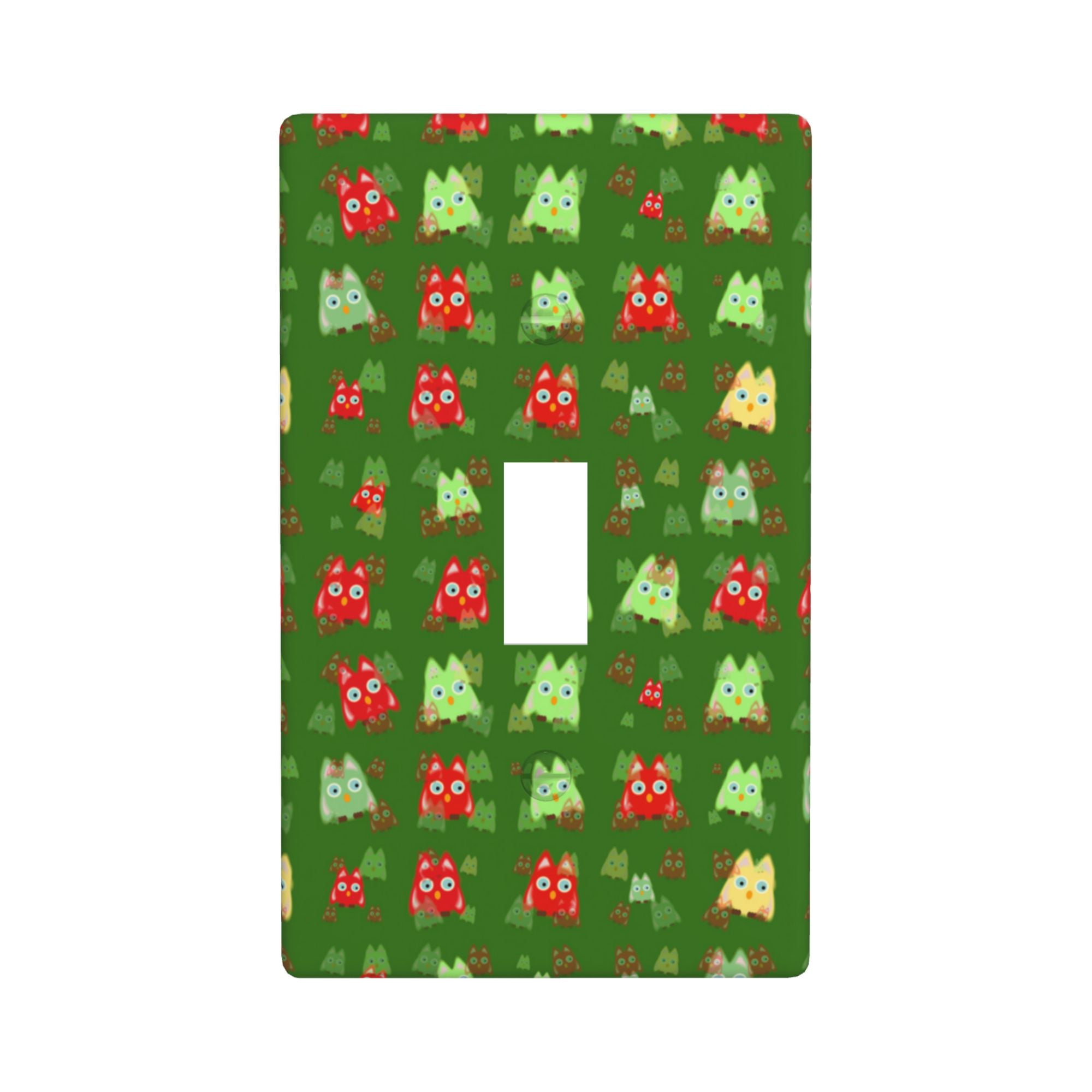 Christmas Owl Background Single Toggle Light Switch Plate Decorative ...