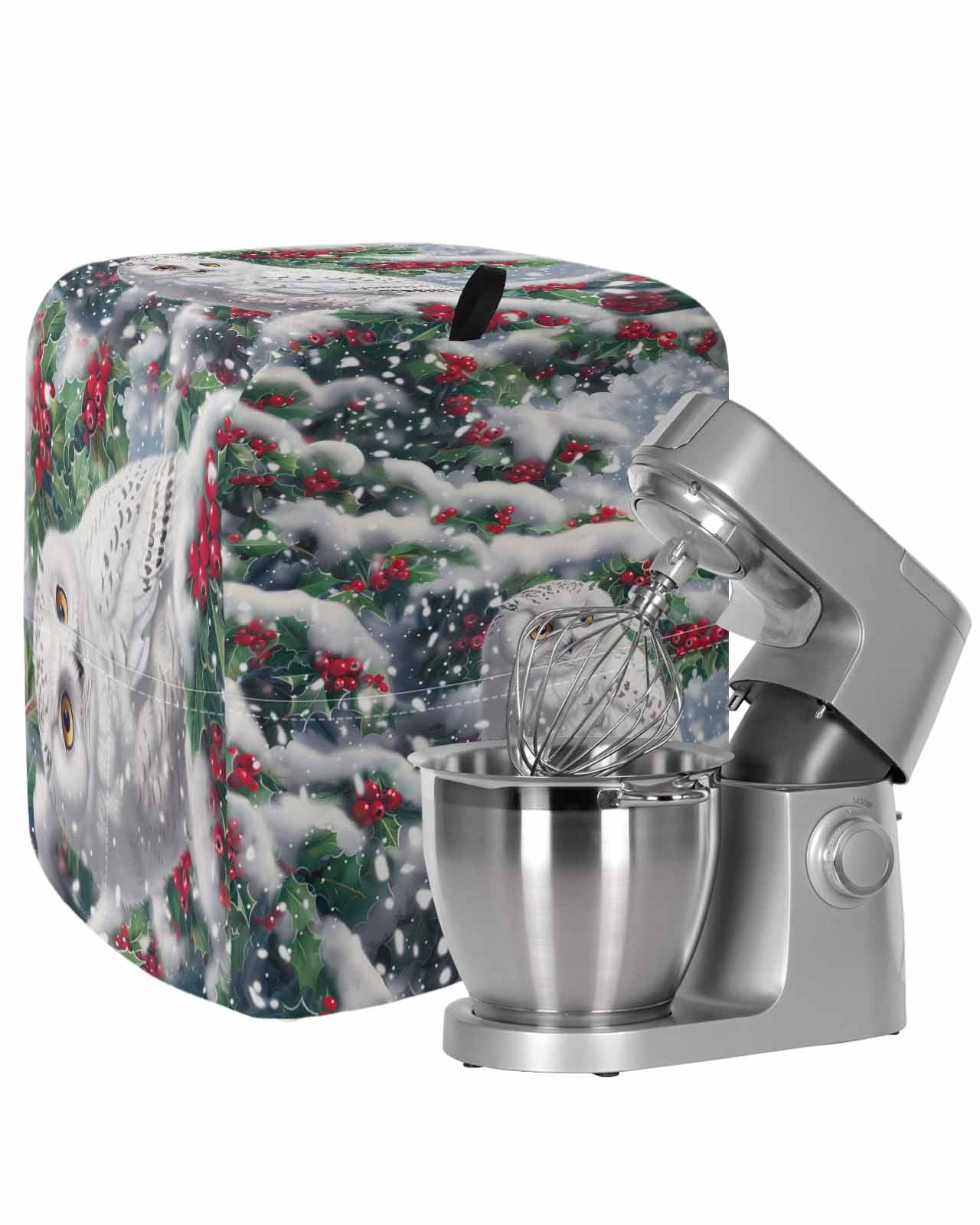 Christmas Owl Stand Mixer Dust Cover with Storage Pocket & Handles ...