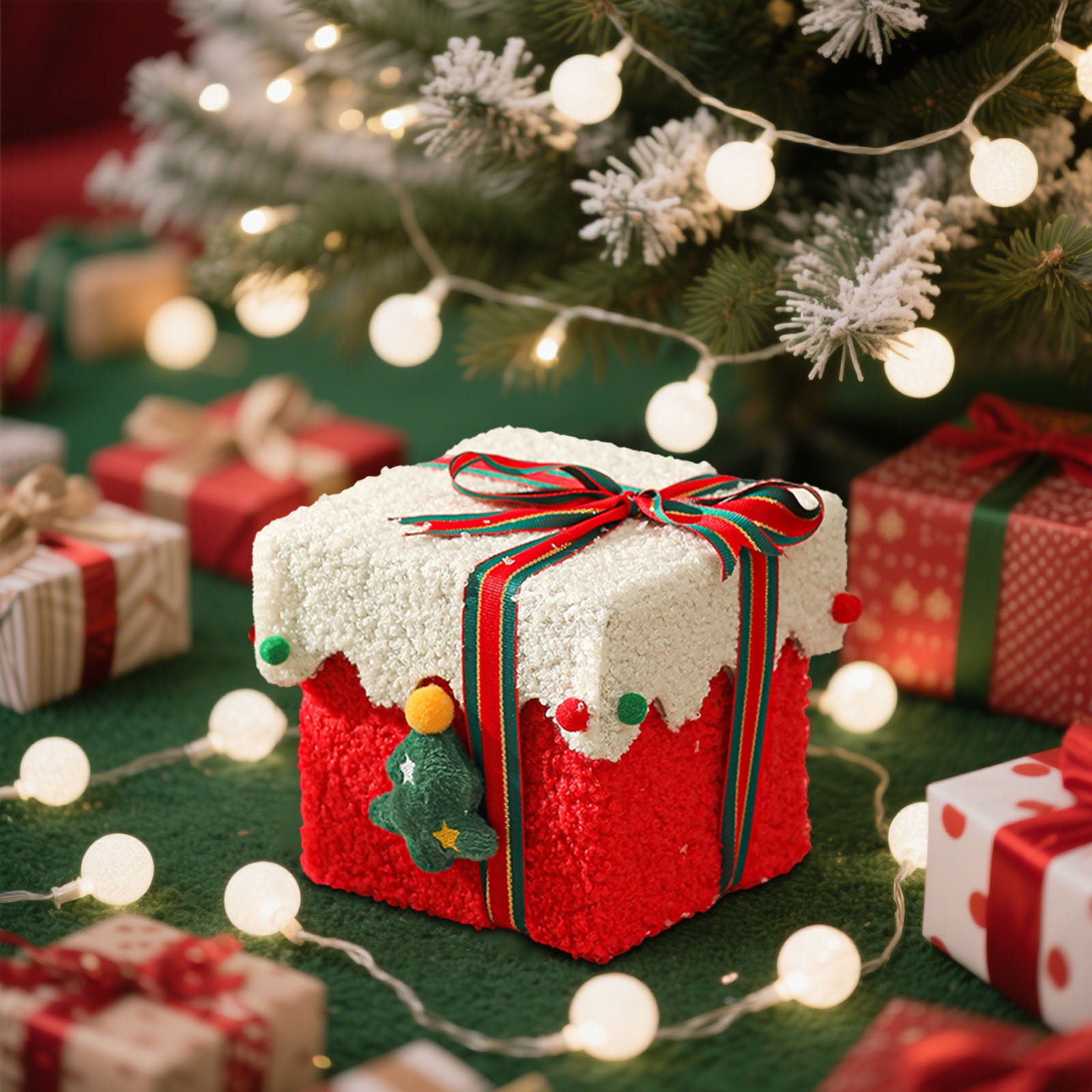 Christmas Packaging Box for Apples | High-Grade Velvet Cloth Gift Box ...
