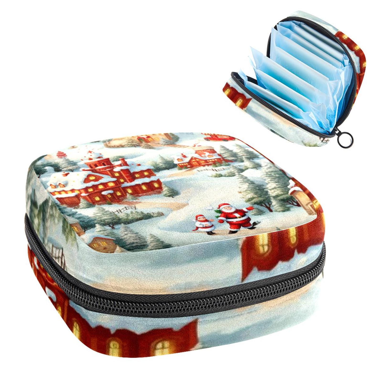 Christmas Pad Bag Storage Organizer Pouch for Menstrual Hygiene ...