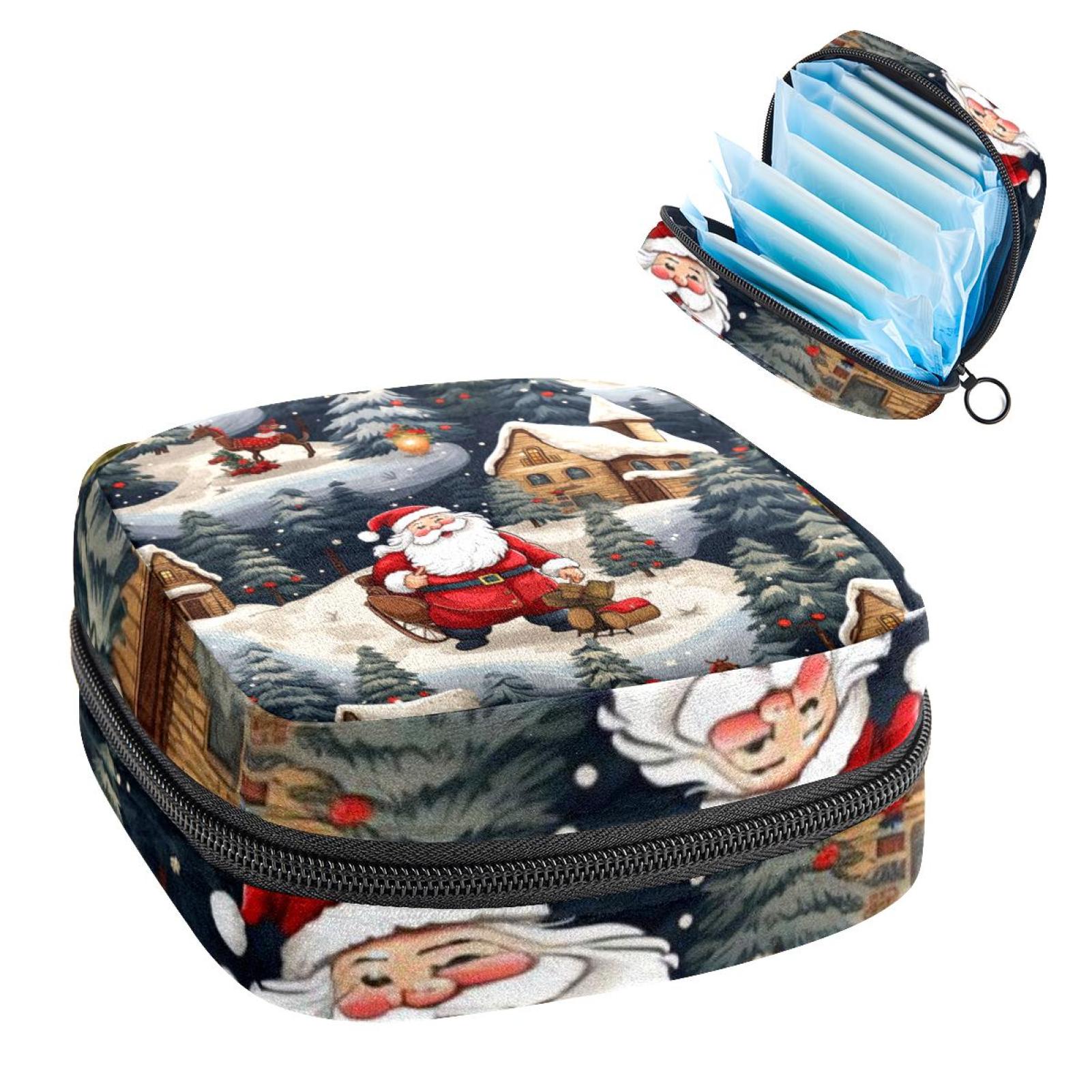 Christmas Pad Bag Storage Organizer Pouch for Menstrual Hygiene ...
