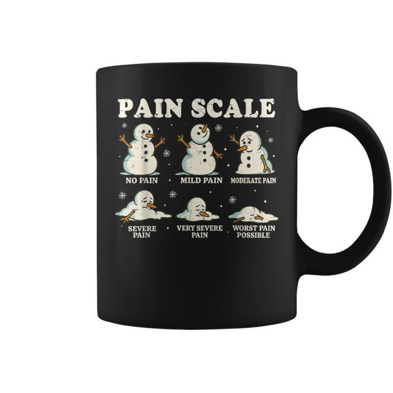 Christmas Pain Scale Snowman Nurse Icu Nurse Xmas Pjs Coffee Mugs ...