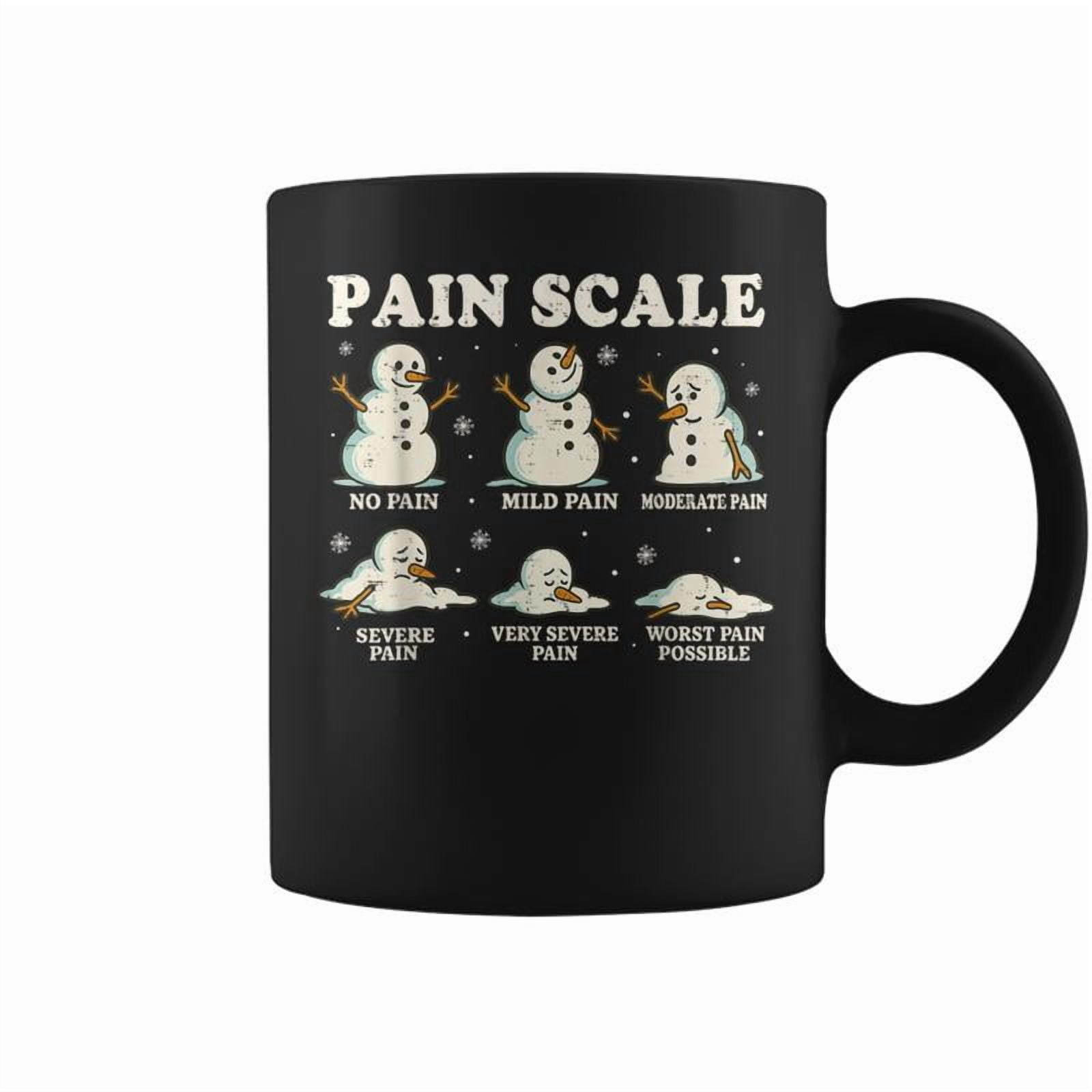 Christmas Pain Scale Snowman Nurse Icu Nurse Xmas Pjs Coffee Mugs ...