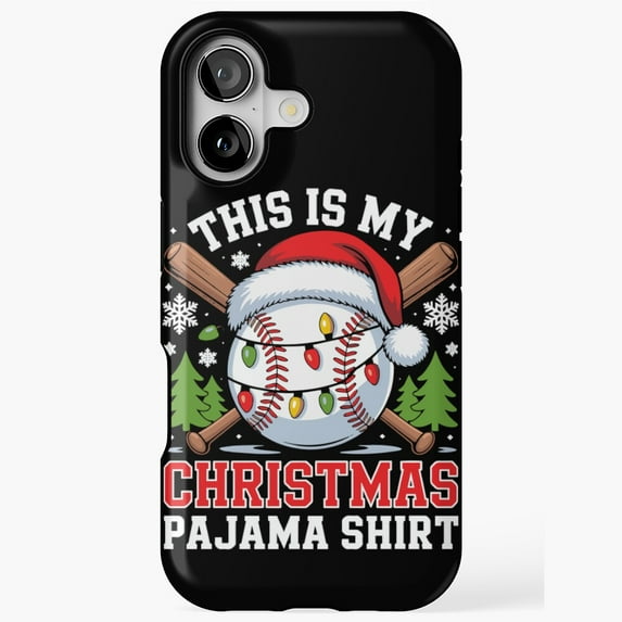 Christmas Pajama Baseball Gift Phone Case with iPhone 17 11 12 13 14 15 ...