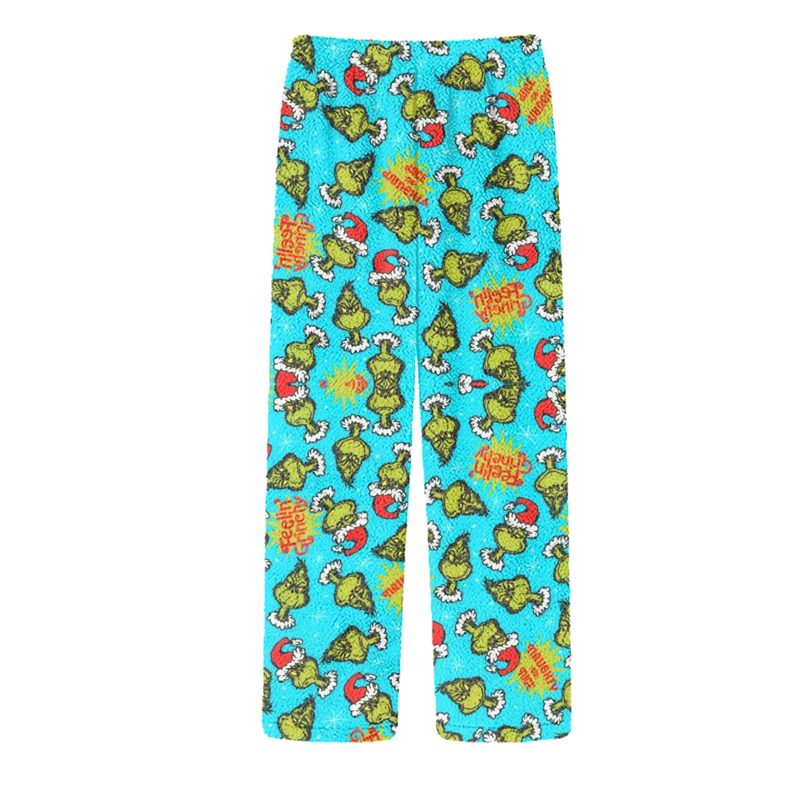 Christmas Pajama Grinch Pants Funny Grinch Holiday Elastic Waist ...