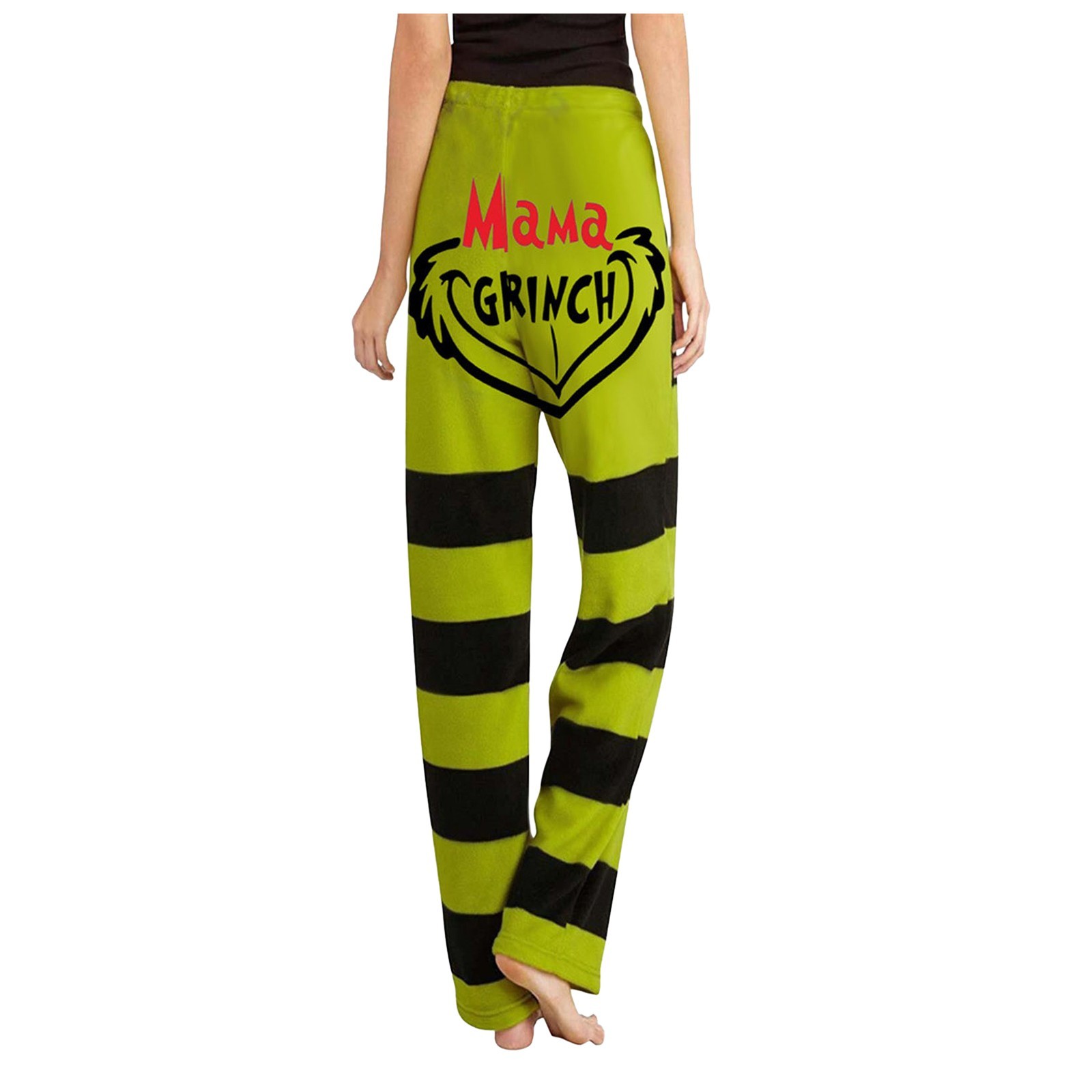 Christmas Pajama Grinch Pants Funny Grinch Holiday Elastic Waist ...