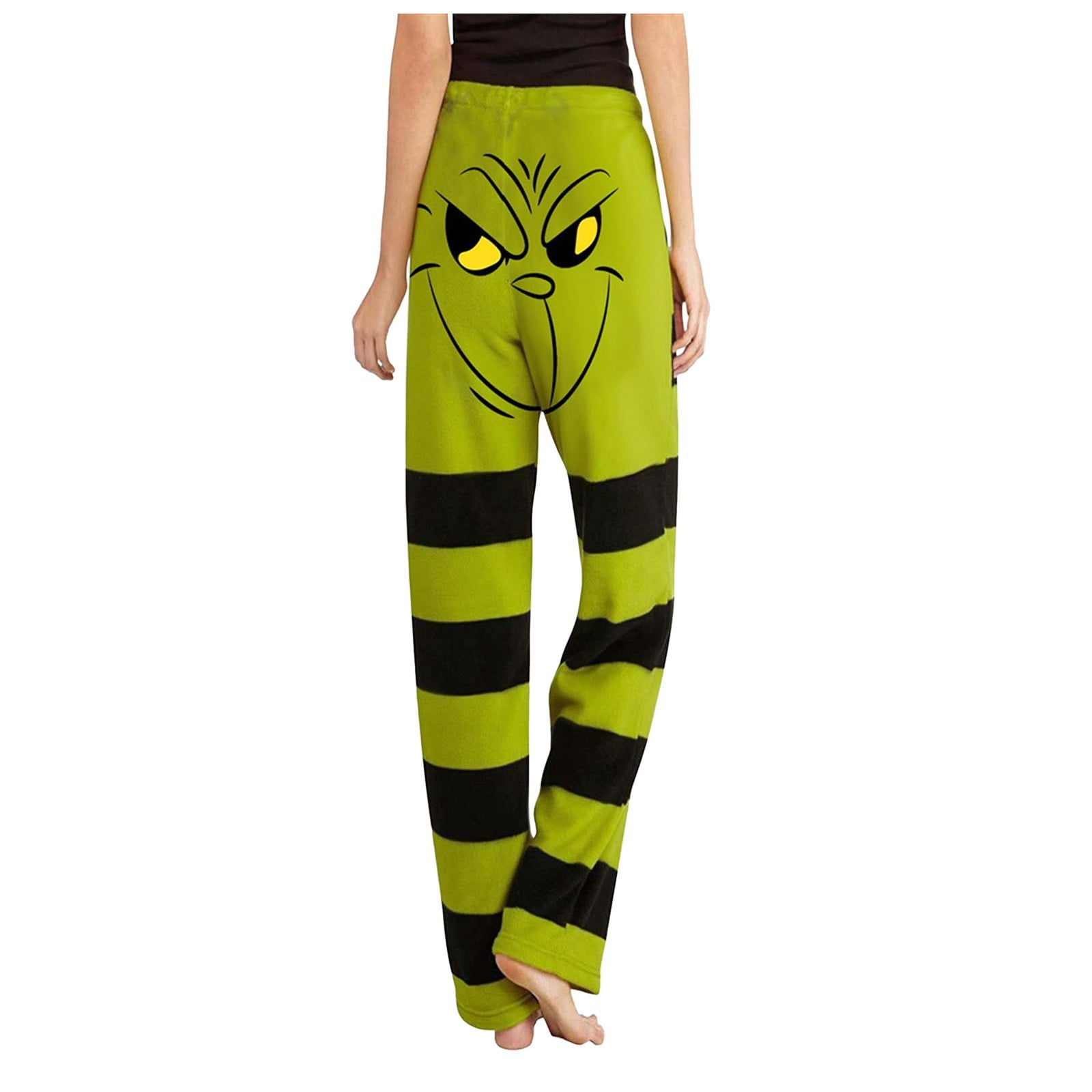 Christmas Pajama Grinch Pants Funny Grinch Holiday Elastic Waist ...