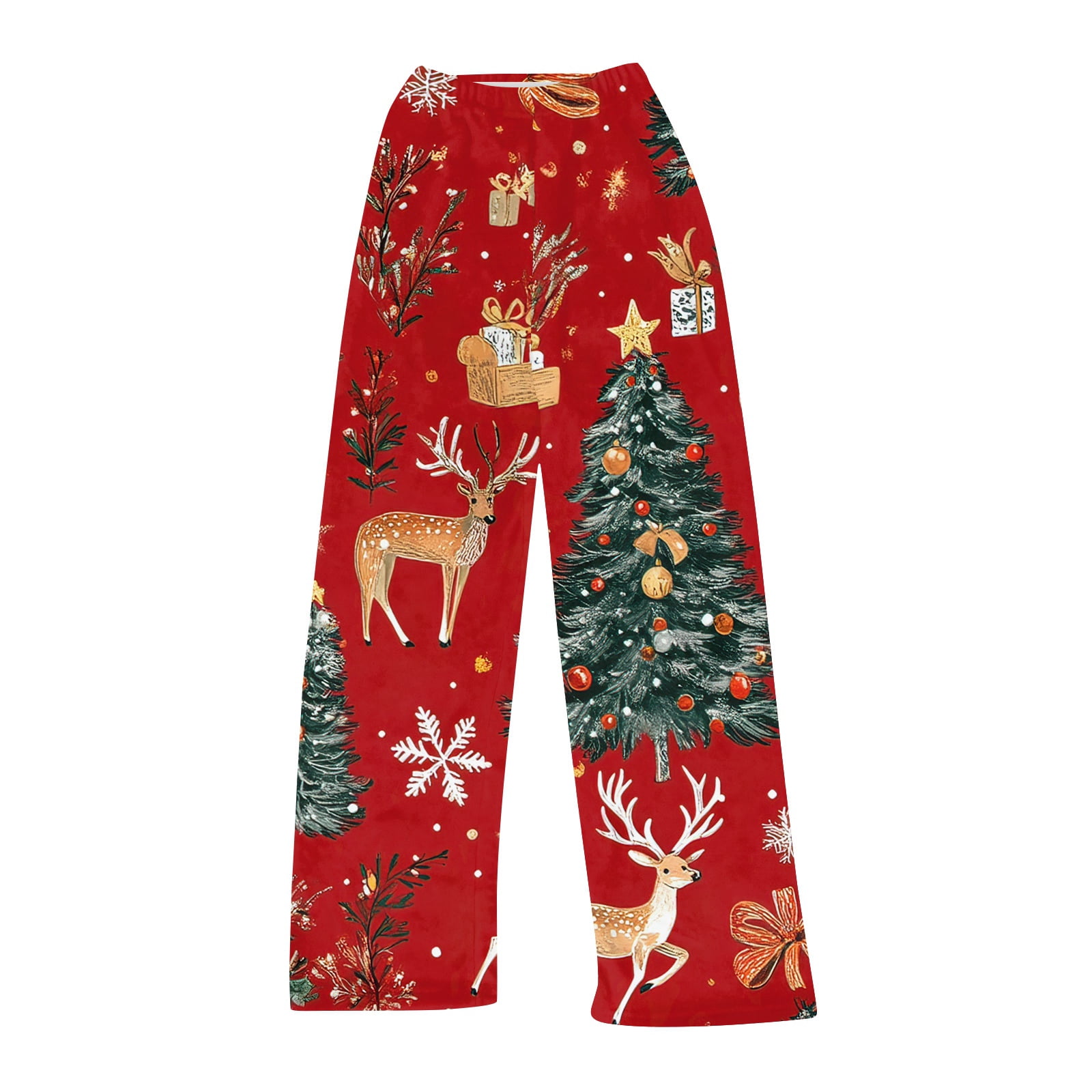 MLQIDK Christmas Pajama Pants Women Christmas Funny Pajama Pants Santa ...