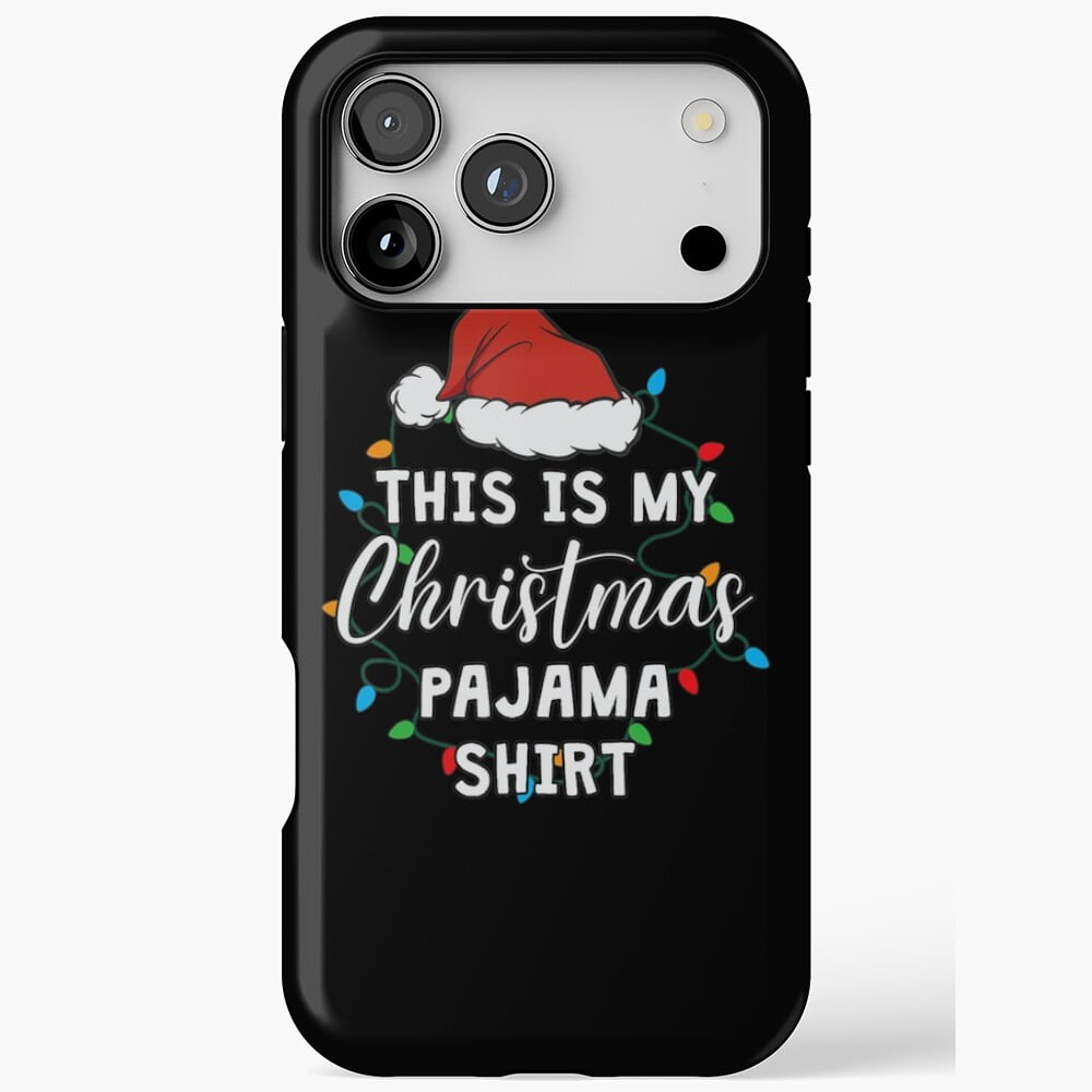 Christmas Pajama Top Text Case for iPhone 11 12 13 14 15 16 17 Pro Max ...