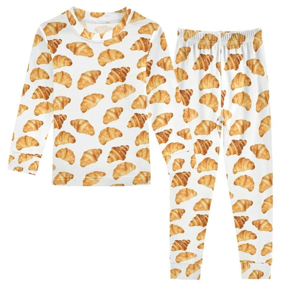 Christmas Pajamas Croissant Bread Cute Comfortable Cotton Two-piece ...