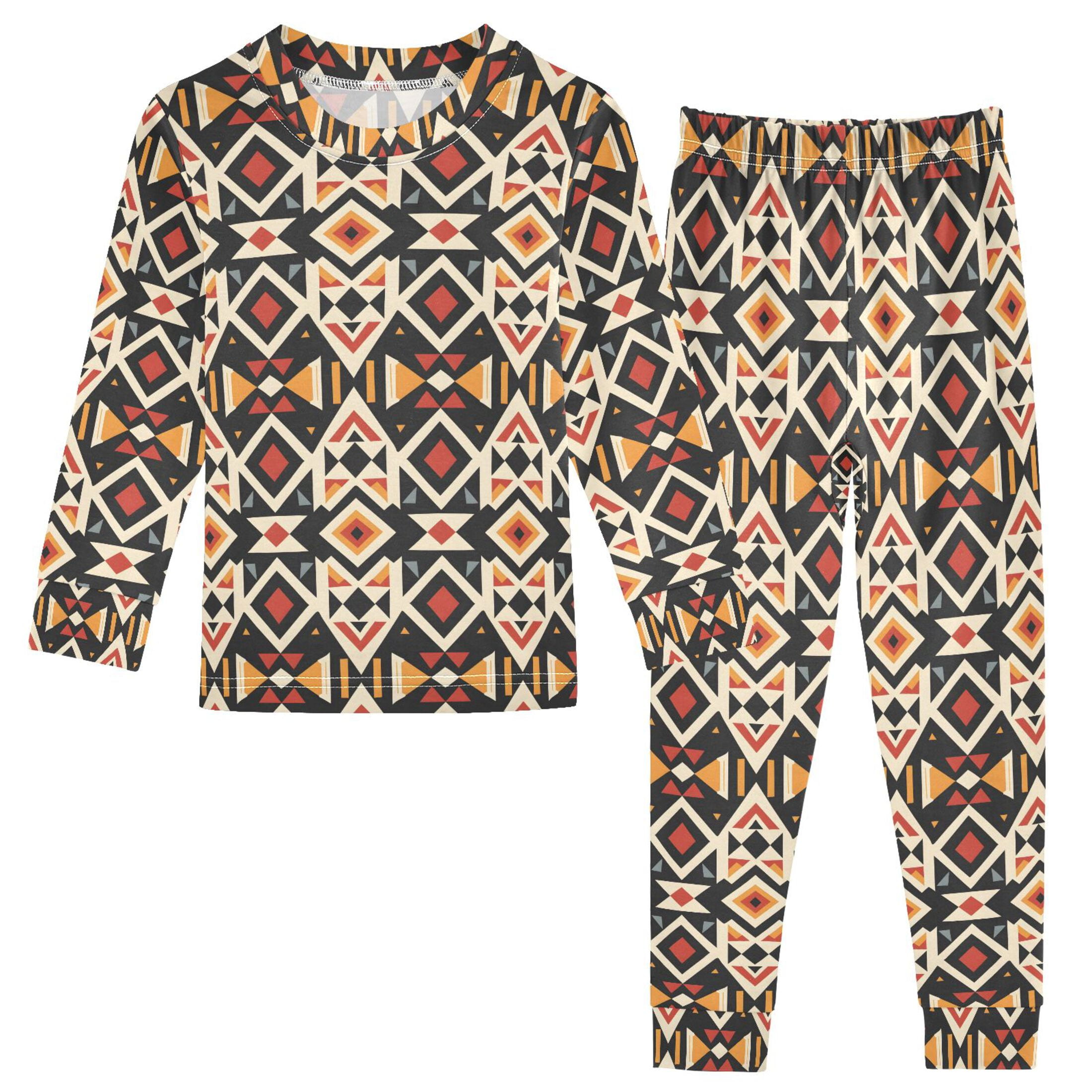 Christmas Pajamas Ethnic Style Geometric Figures Cute Comfortable ...