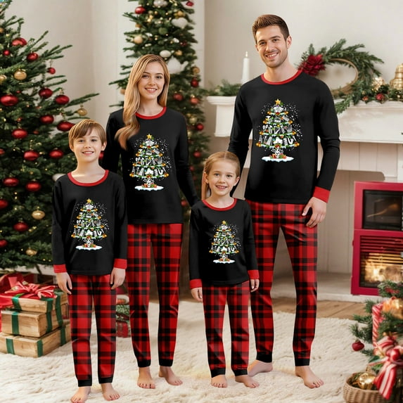 Christmas Pajamas, Family Matching Christmas Pajamas Set, Christmas ...