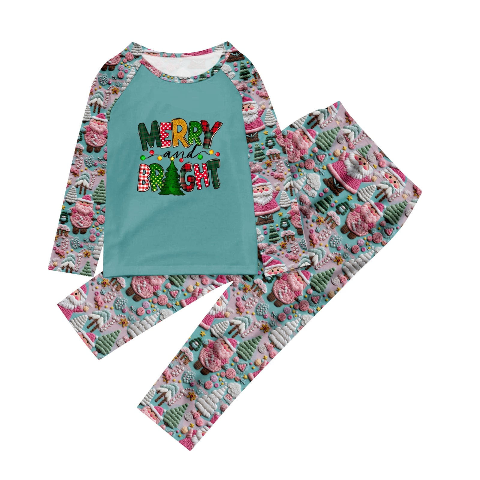 Christmas Pajamas Festive Christmas Pajama Set for Kids Merry and ...