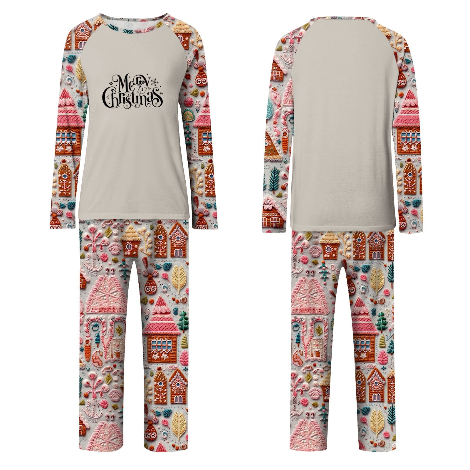 Christmas Pajamas Festive Christmas Pajama Set for Women Cozy Long ...