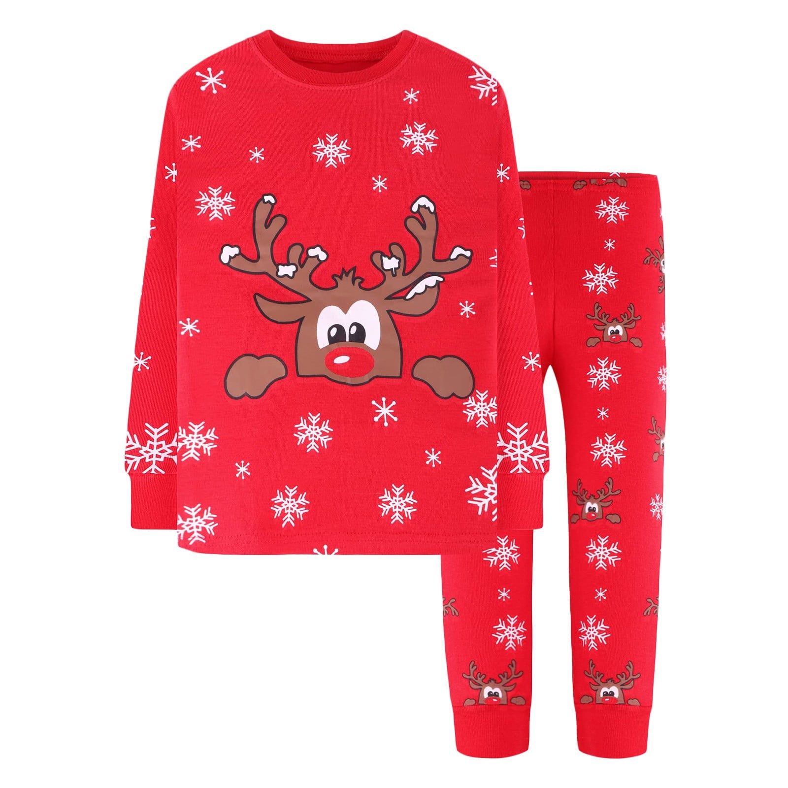 Christmas Pajamas For Boys Christmas Deer Head Pyjamas Sets Matching ...